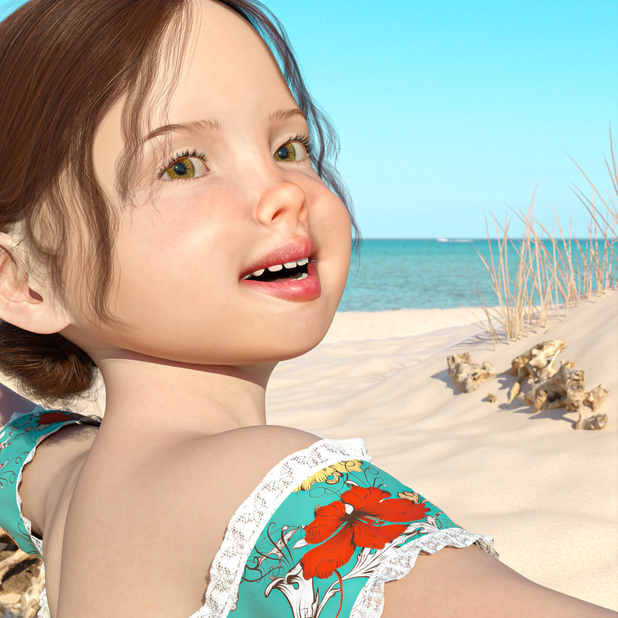 This is Lisa 3D Render, Digital Art by 17Juni