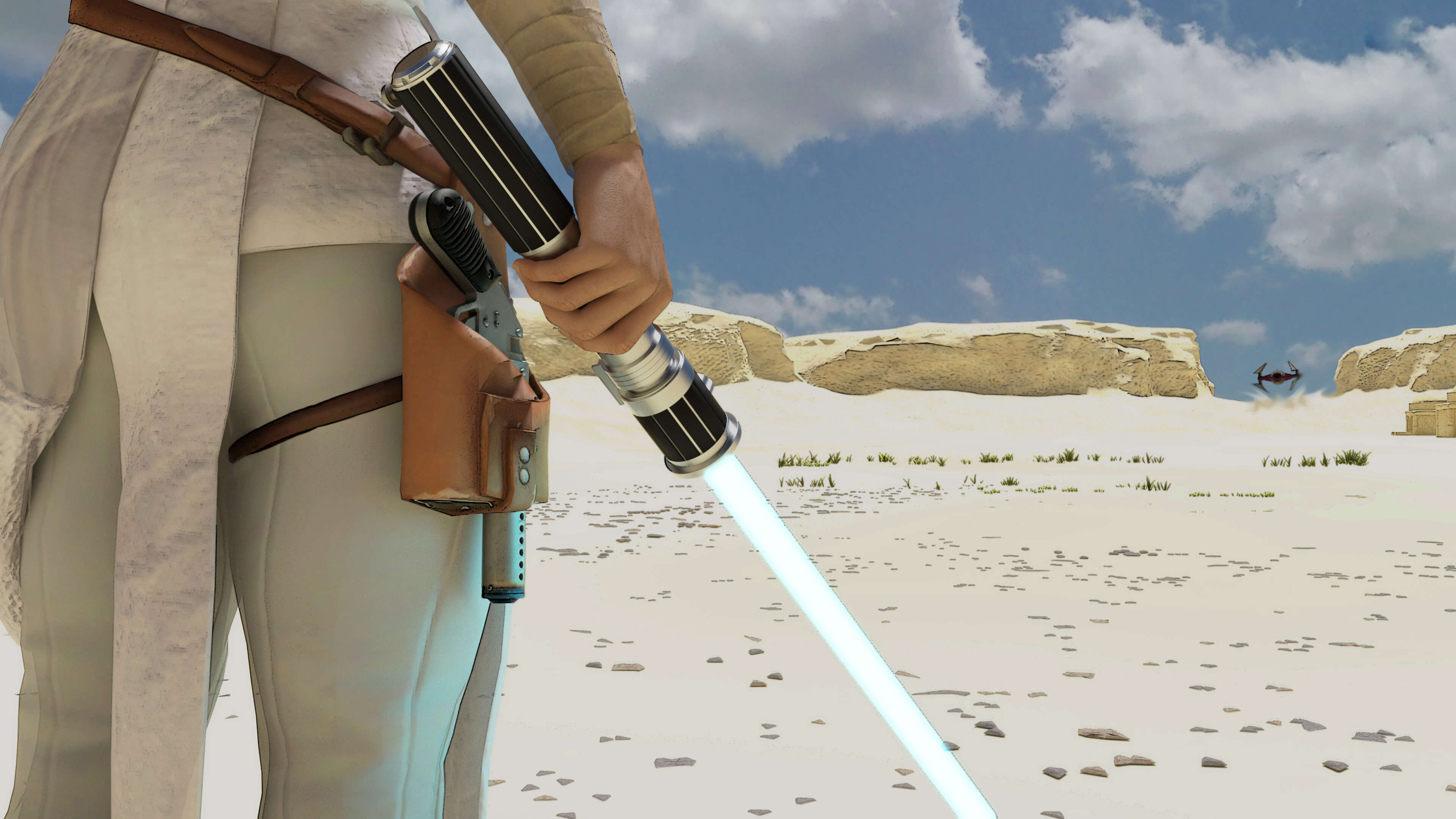 Frame's Star Wars 3D Render, Digital Art by 2dedos