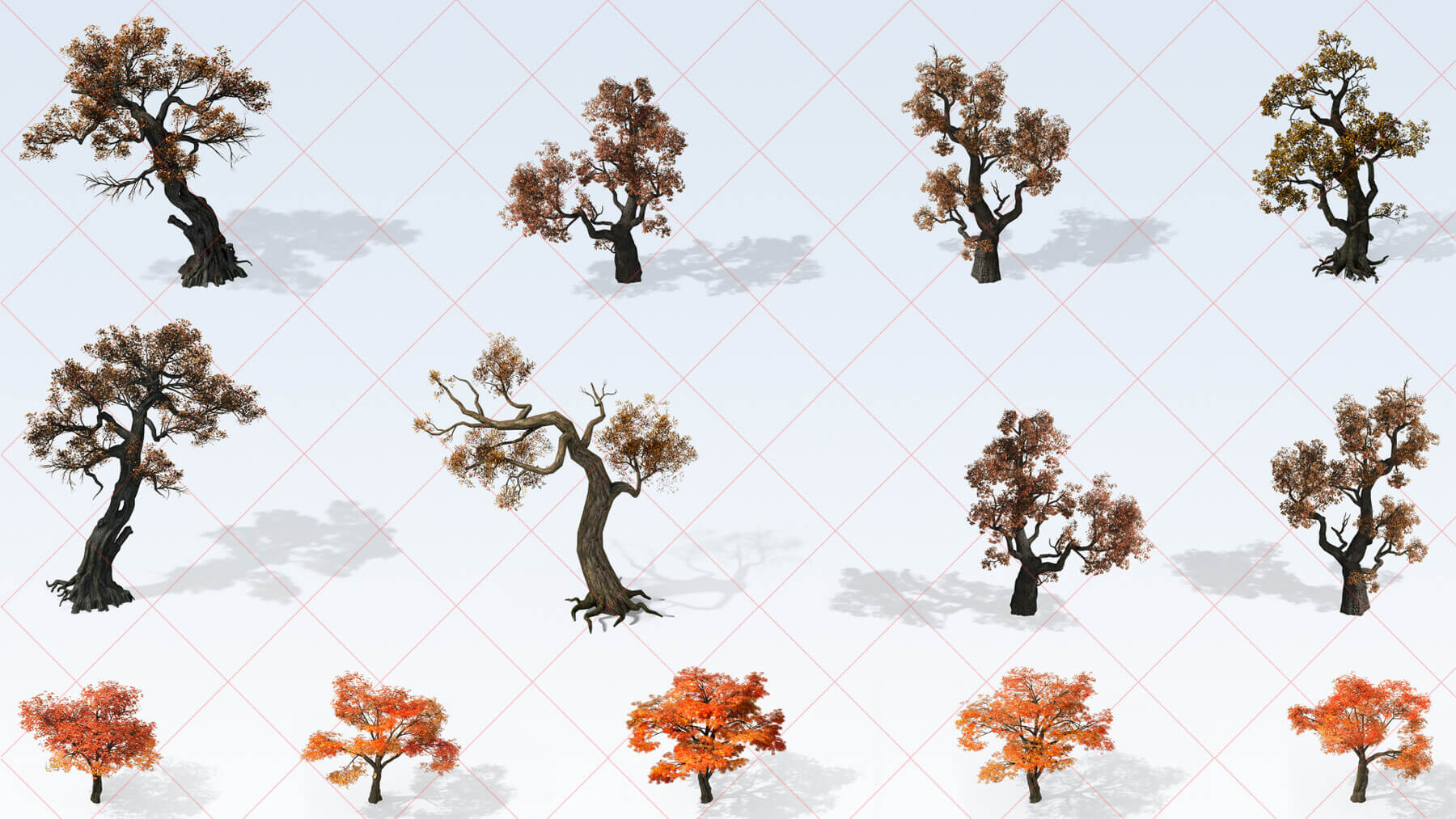 110 Bamboo Trees Plants Trunks Leaves Nature 2D Game Asset by 2dmagicpixel