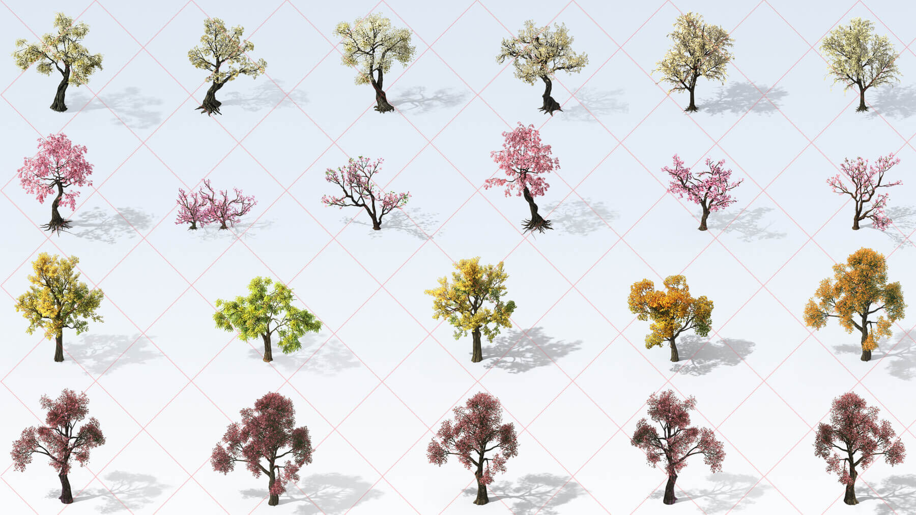 110 Bamboo Trees Plants Trunks Leaves Nature 2D Game Asset by 2dmagicpixel