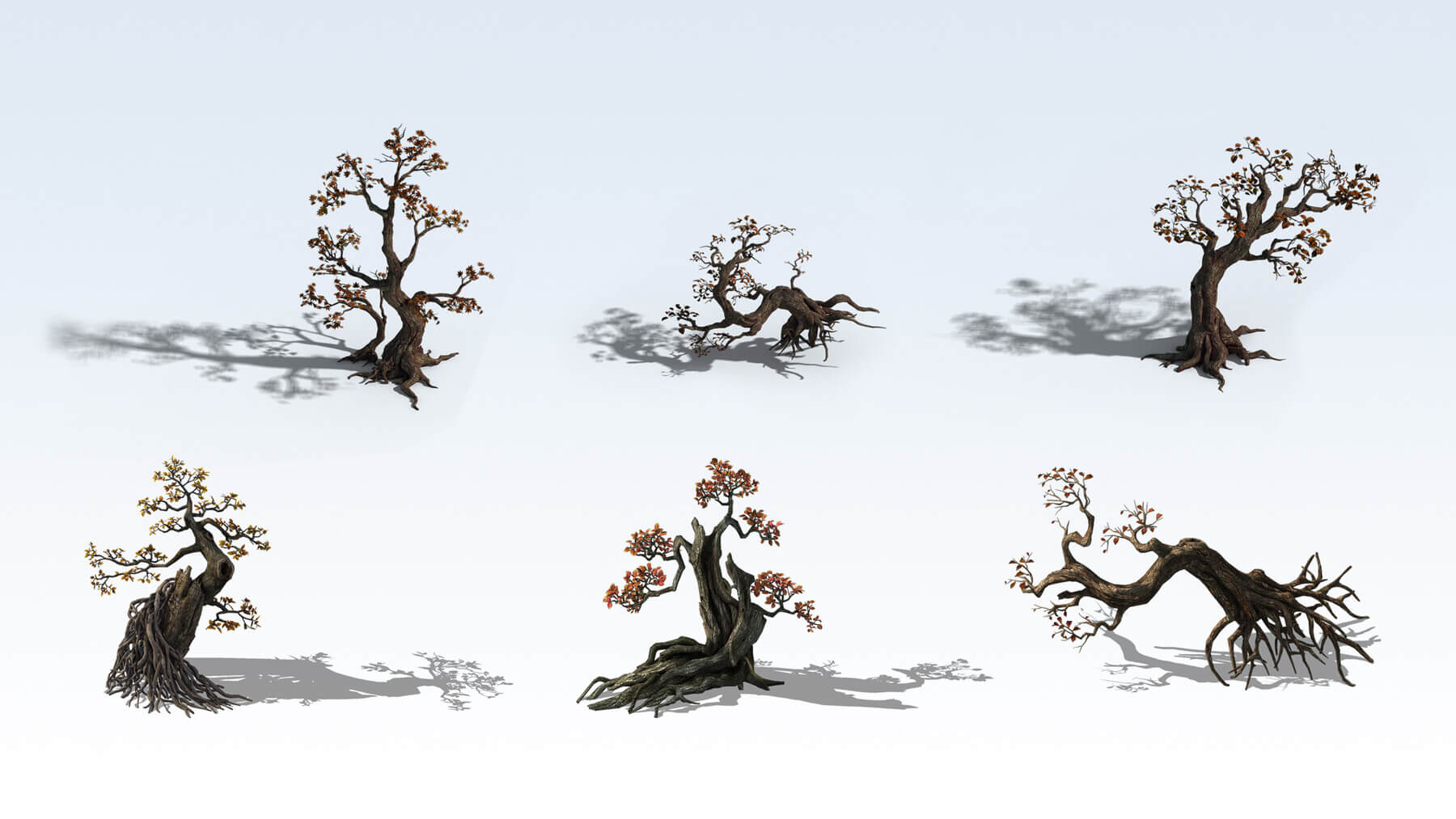 13 Transparent Oak and Maple Tree 2D Game Asset by 2dmagicpixel
