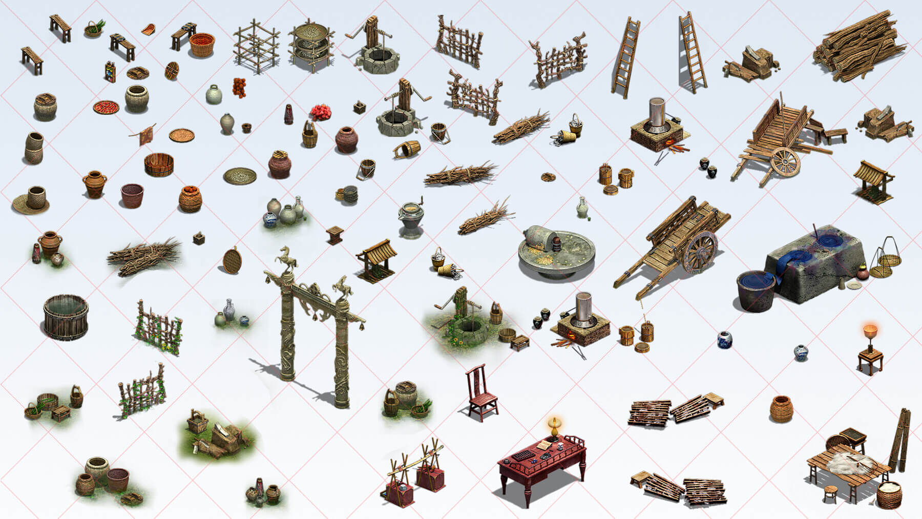 137 City Village Interior Exterior Environment 2D Game Asset by 2dmagicpixel