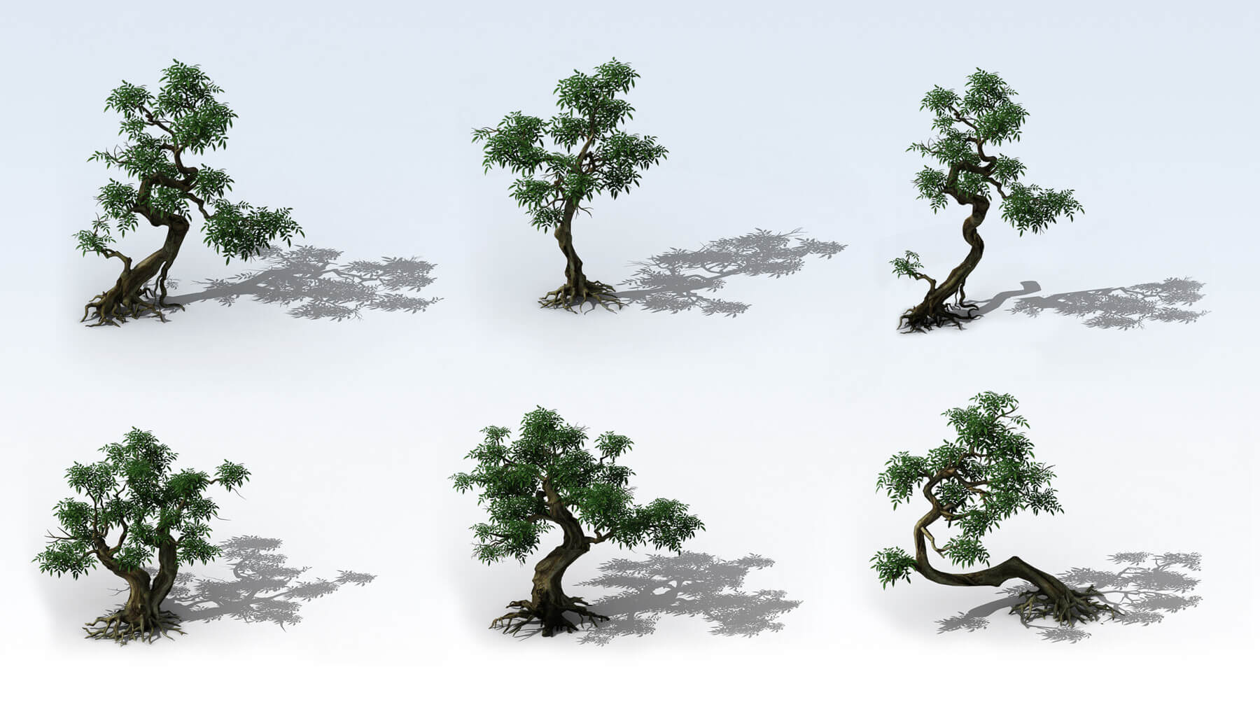 19 Transparent Trees 2D Game Asset by 2dmagicpixel