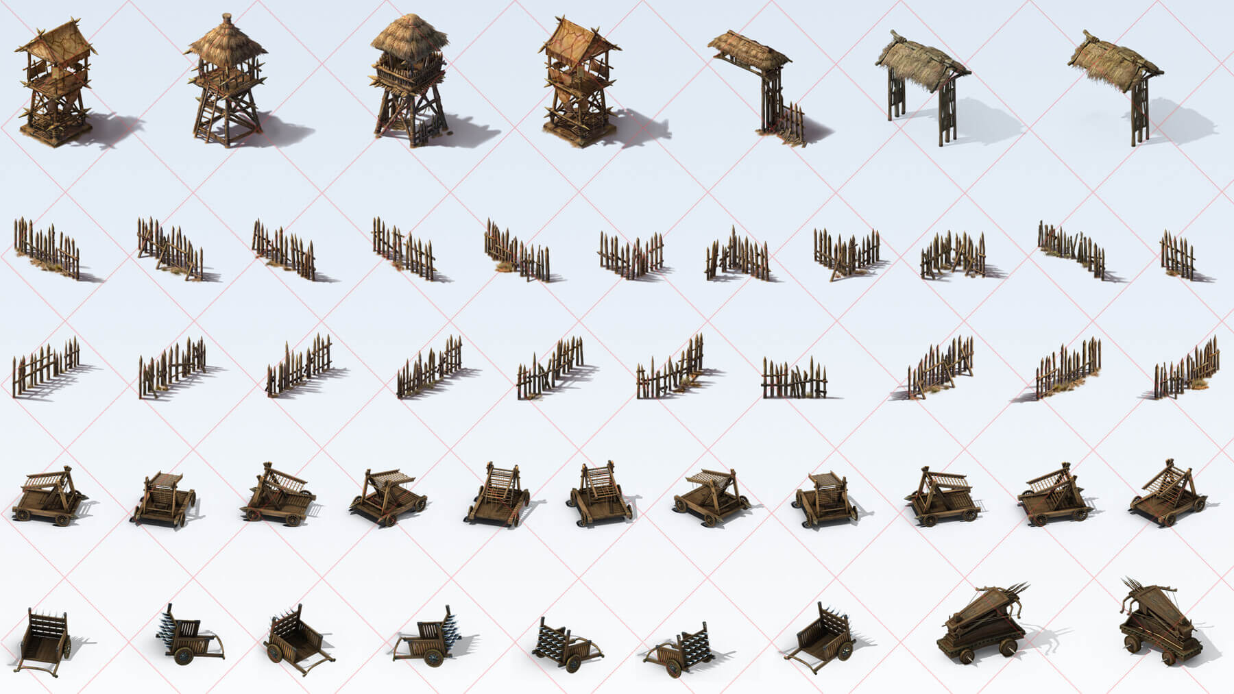 270 Medieval Environment Construction Kit - 2D Game Asset by 2dmagicpixel