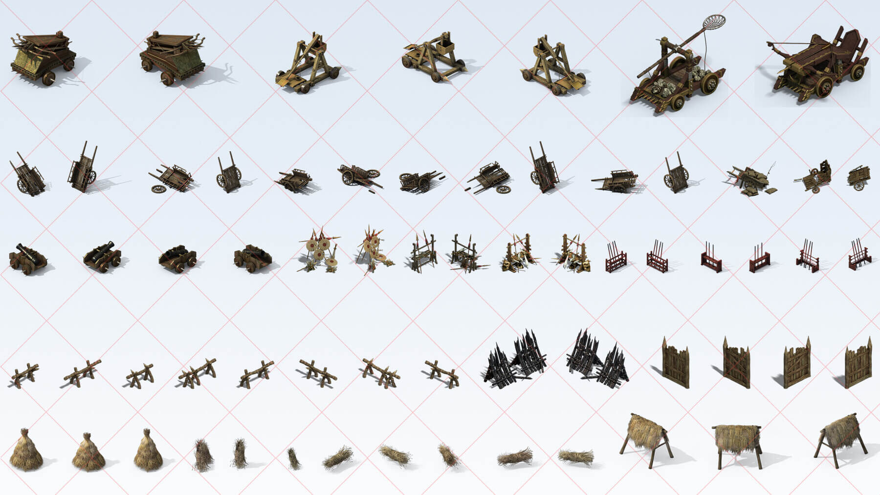 270 Medieval Environment Construction Kit - 2D Game Asset by 2dmagicpixel