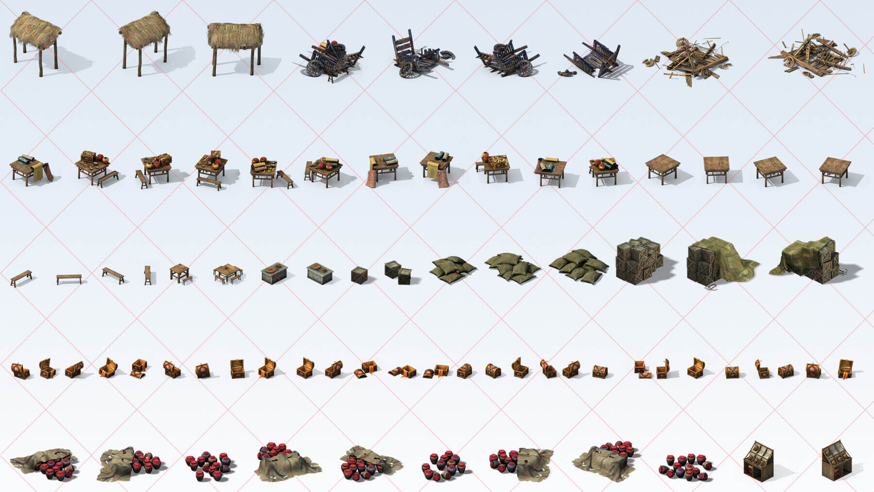 270 Medieval Environment Construction Kit - 2D Game Asset by 2dmagicpixel