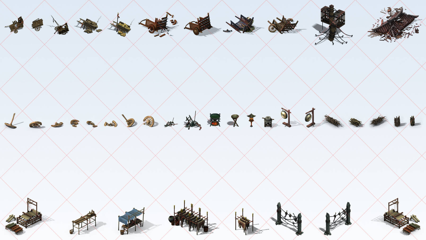 270 Medieval Environment Construction Kit - 2D Game Asset by 2dmagicpixel