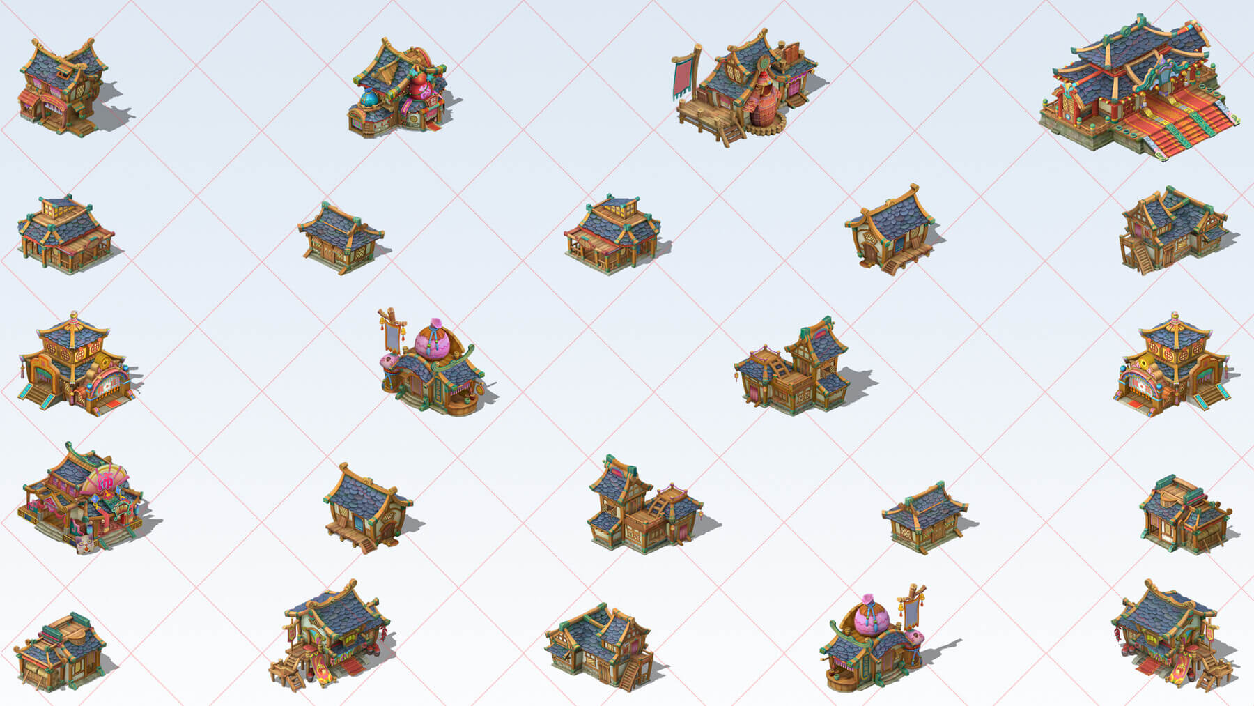 48 Fantasy Cartoon House Home Building Exterior Game Asset by 2dmagicpixel