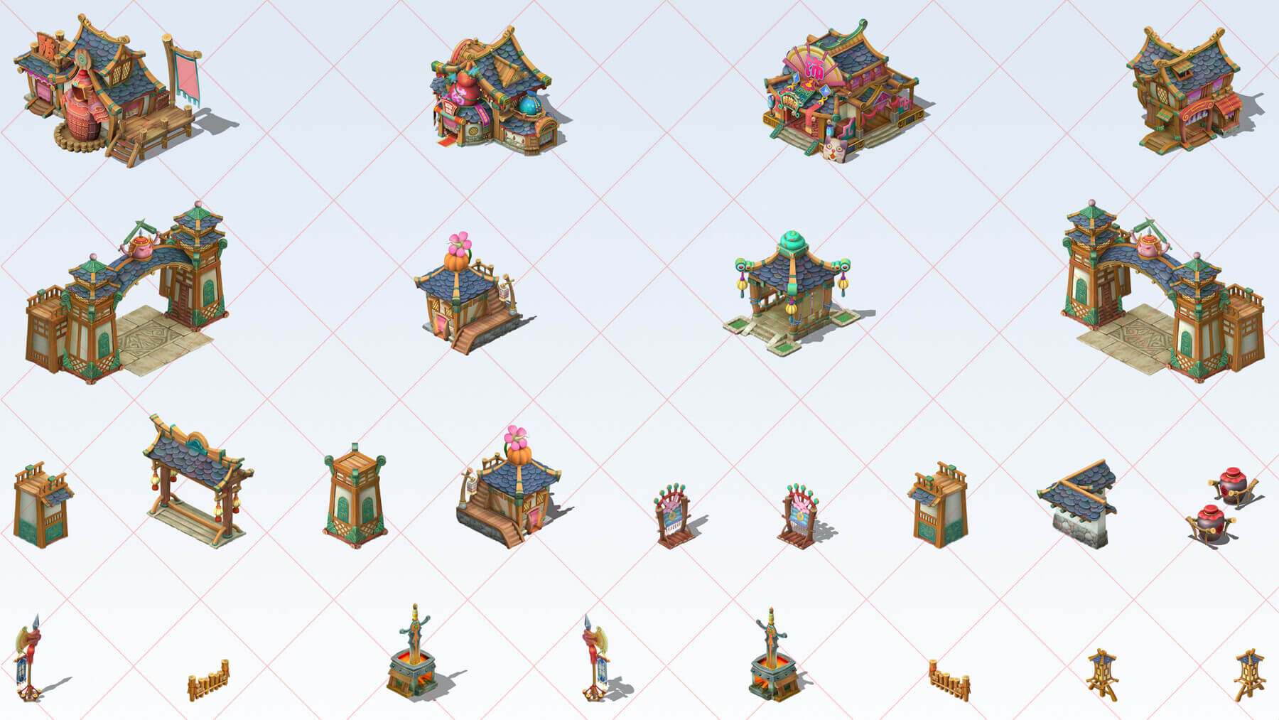 48 Fantasy Cartoon House Home Building Exterior Game Asset by 2dmagicpixel