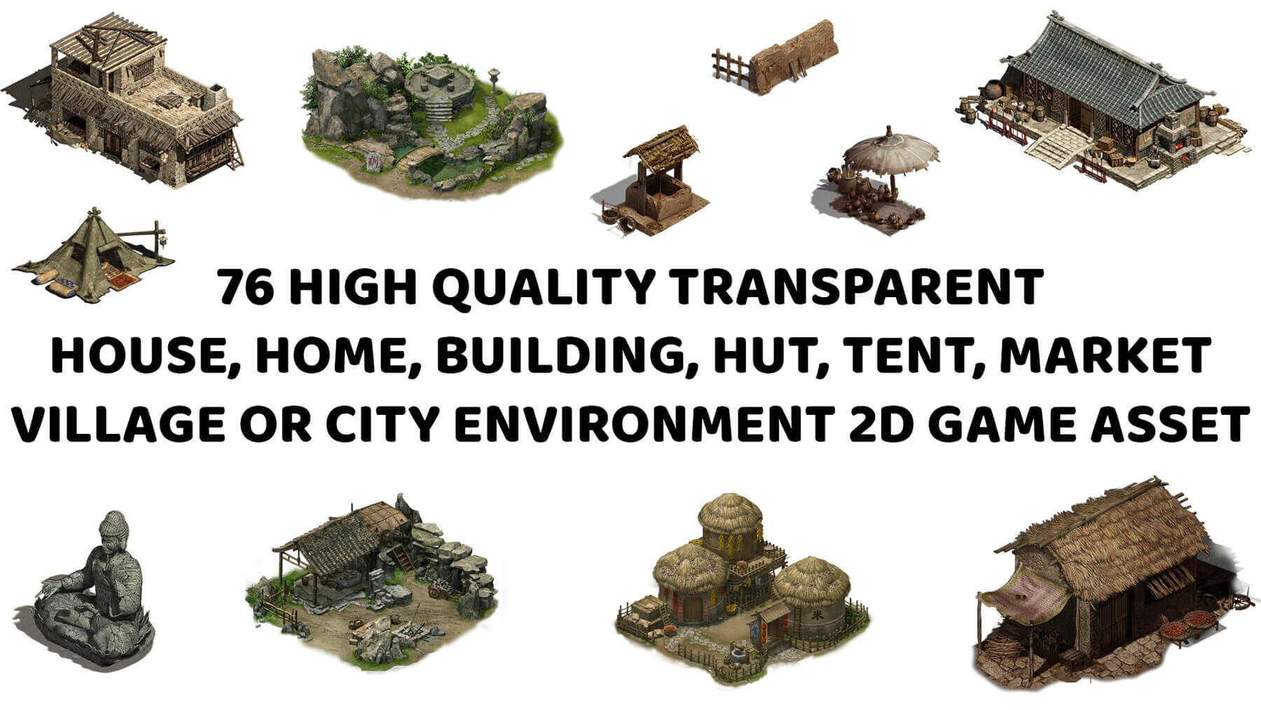 76 House Home Building City Village Construction 2D Game Ass by ...