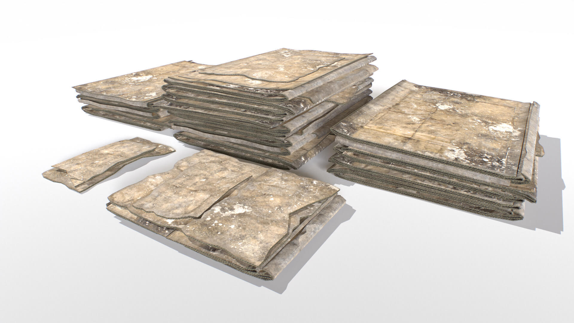 Cardboard Piles - 3D Model by 32cm
