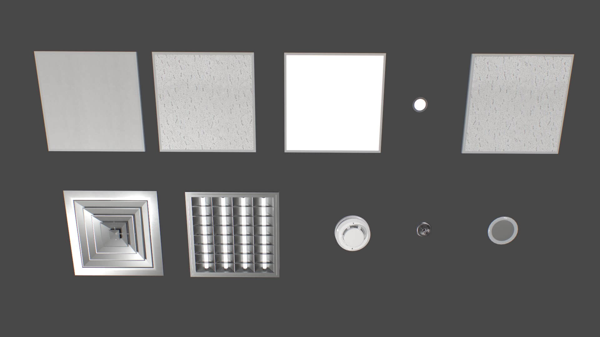 Ceiling Modular - 3D Model by 32cm