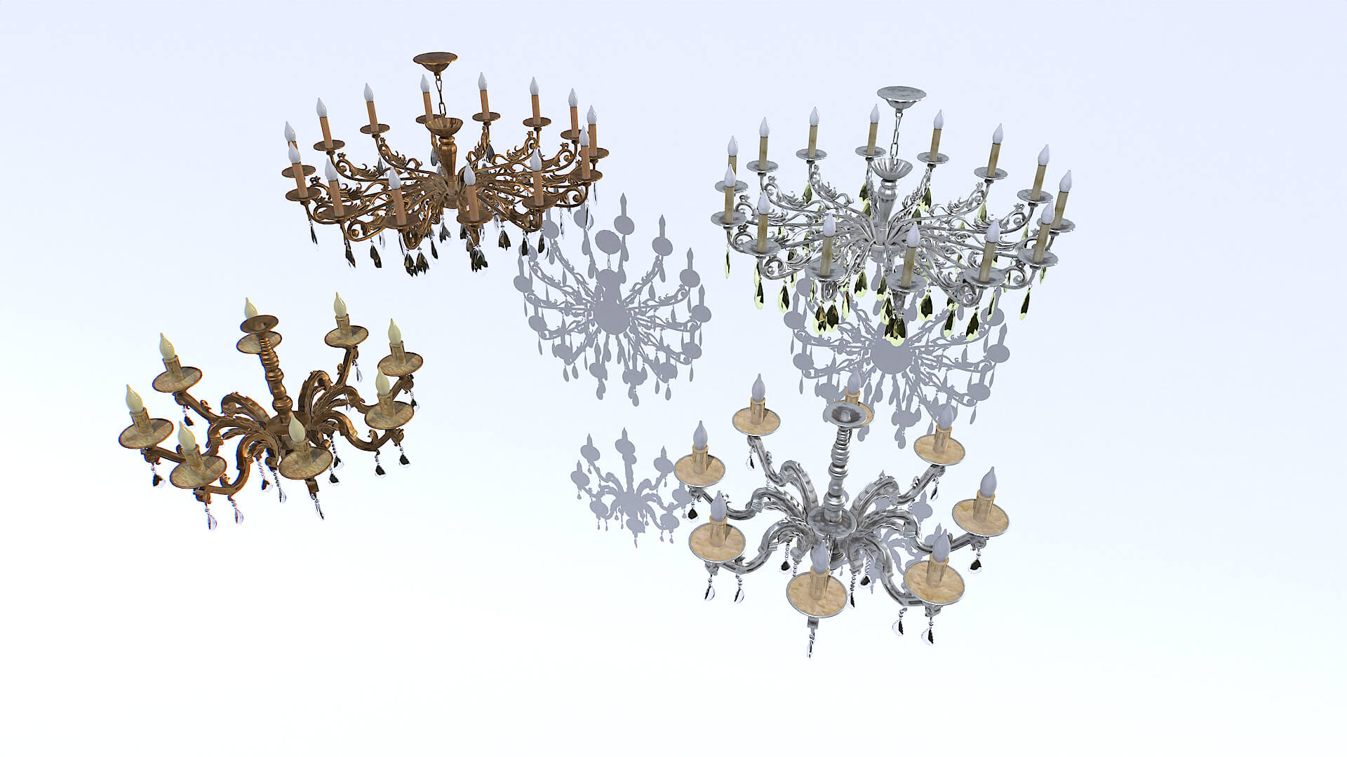 Chandelier Pack - 3D Model by 32cm