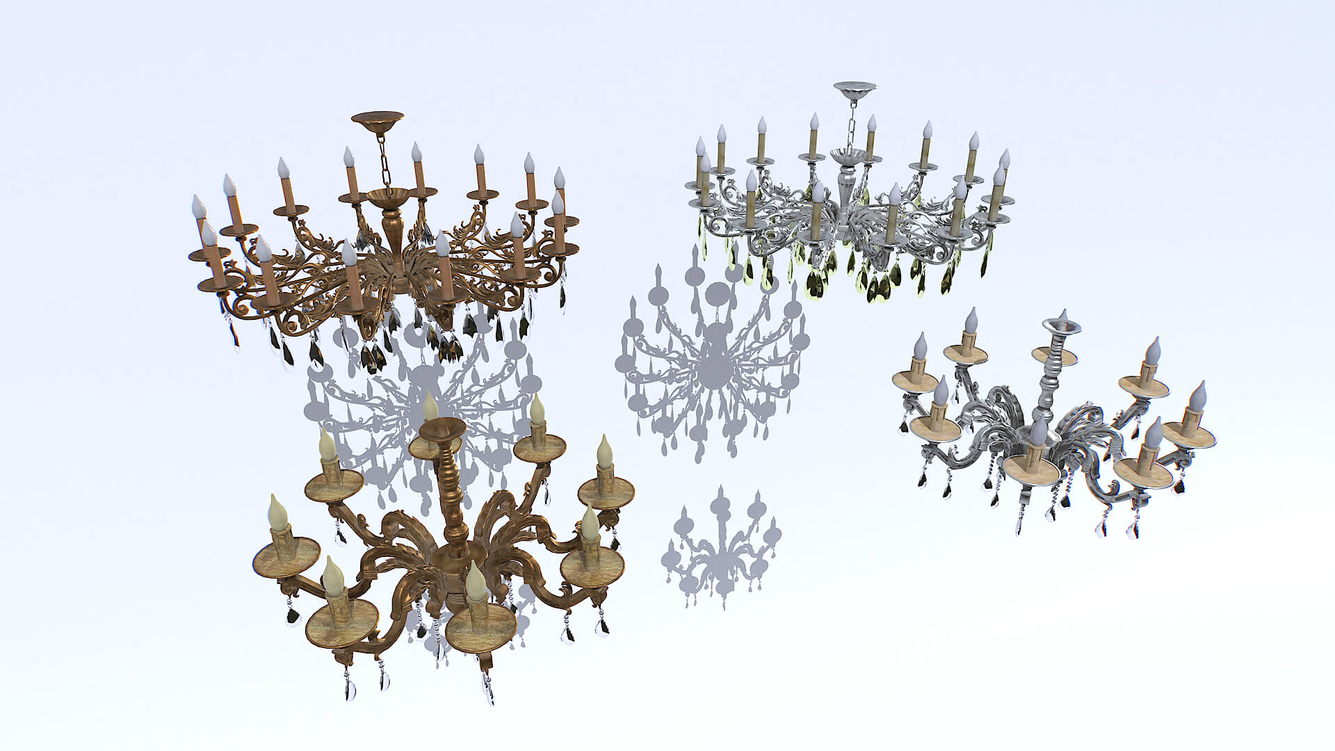 Chandelier Pack - 3D Model by 32cm