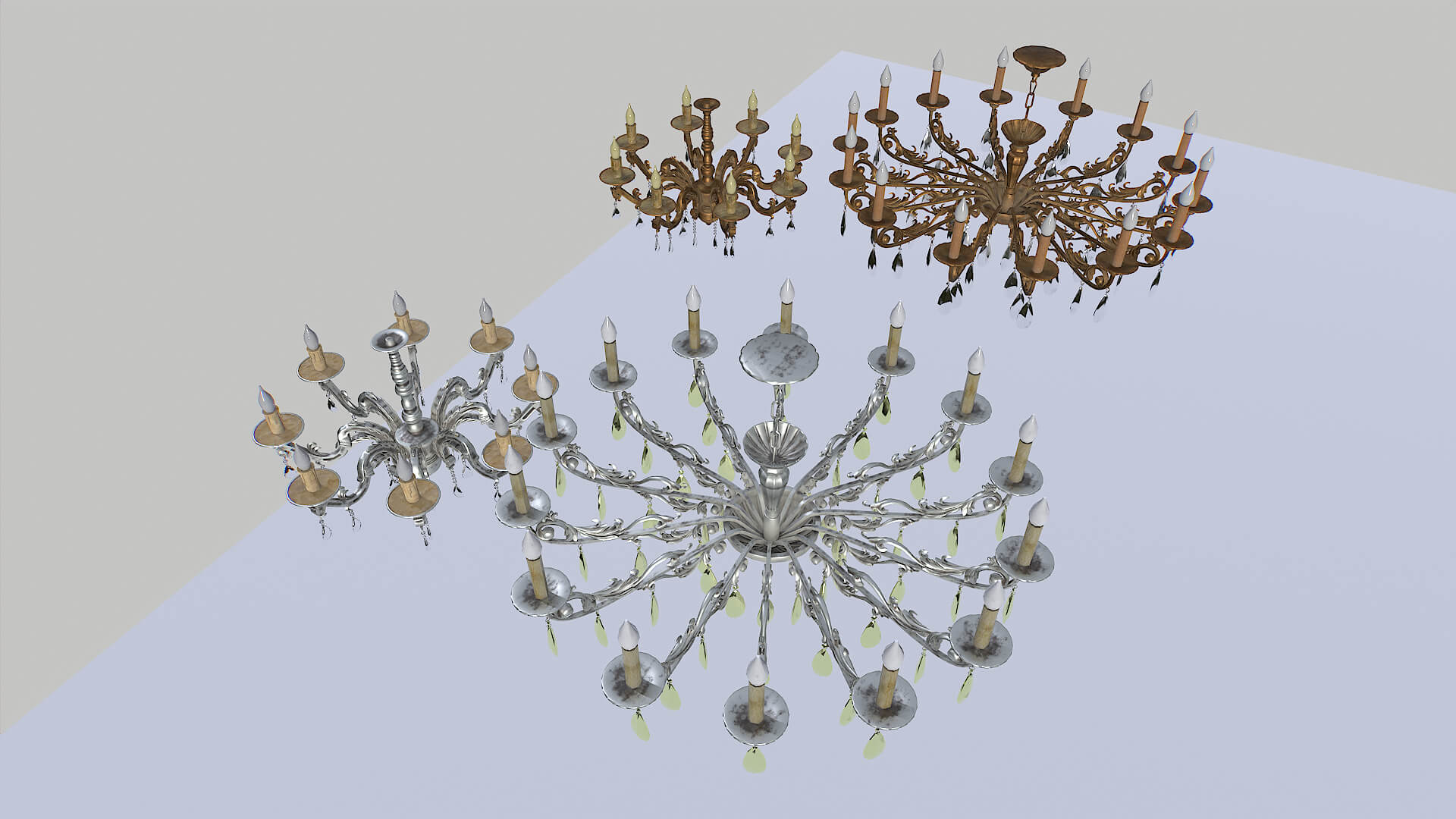 Chandelier Pack - 3D Model by 32cm