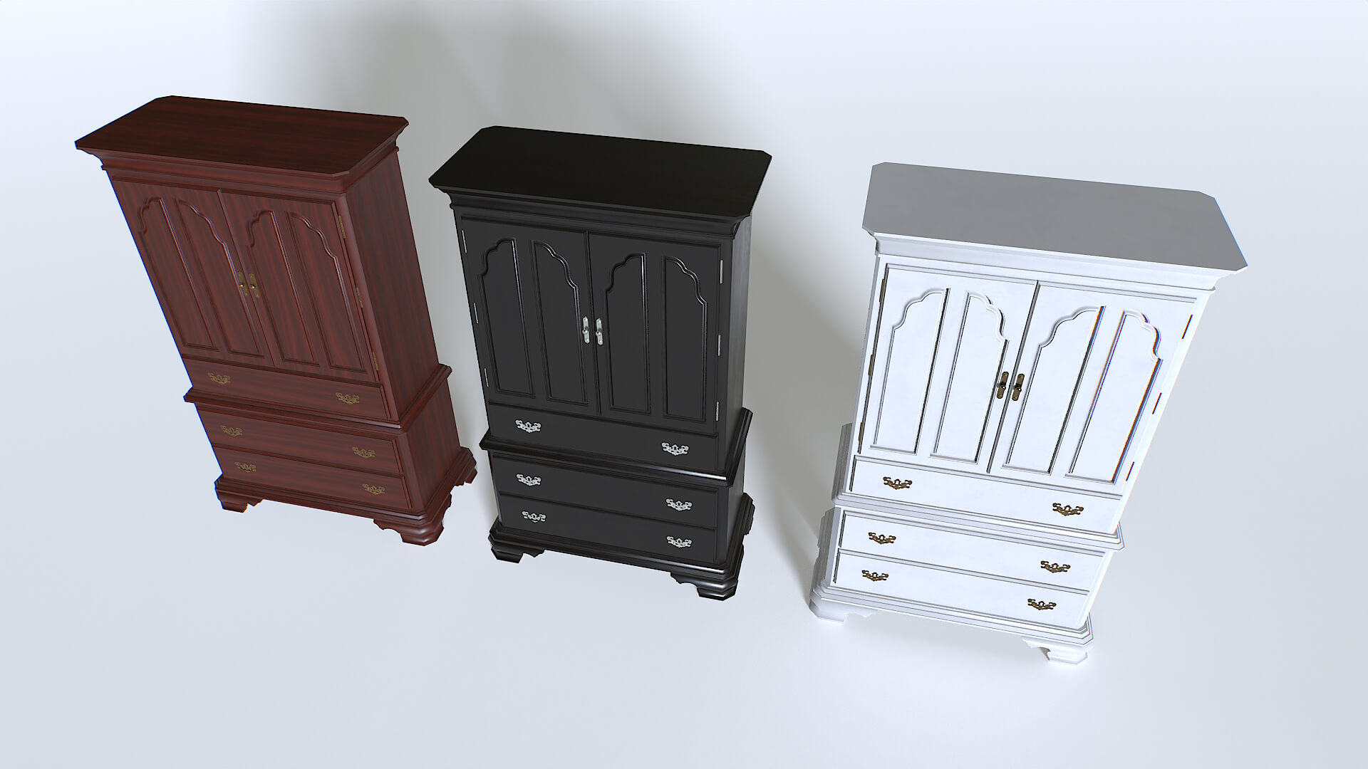 Classic Cabinet Pack 4 - 3D Model by 32cm