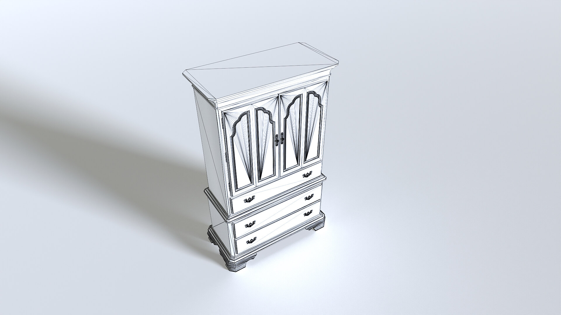 Classic Cabinet Pack 4 - 3D Model by 32cm