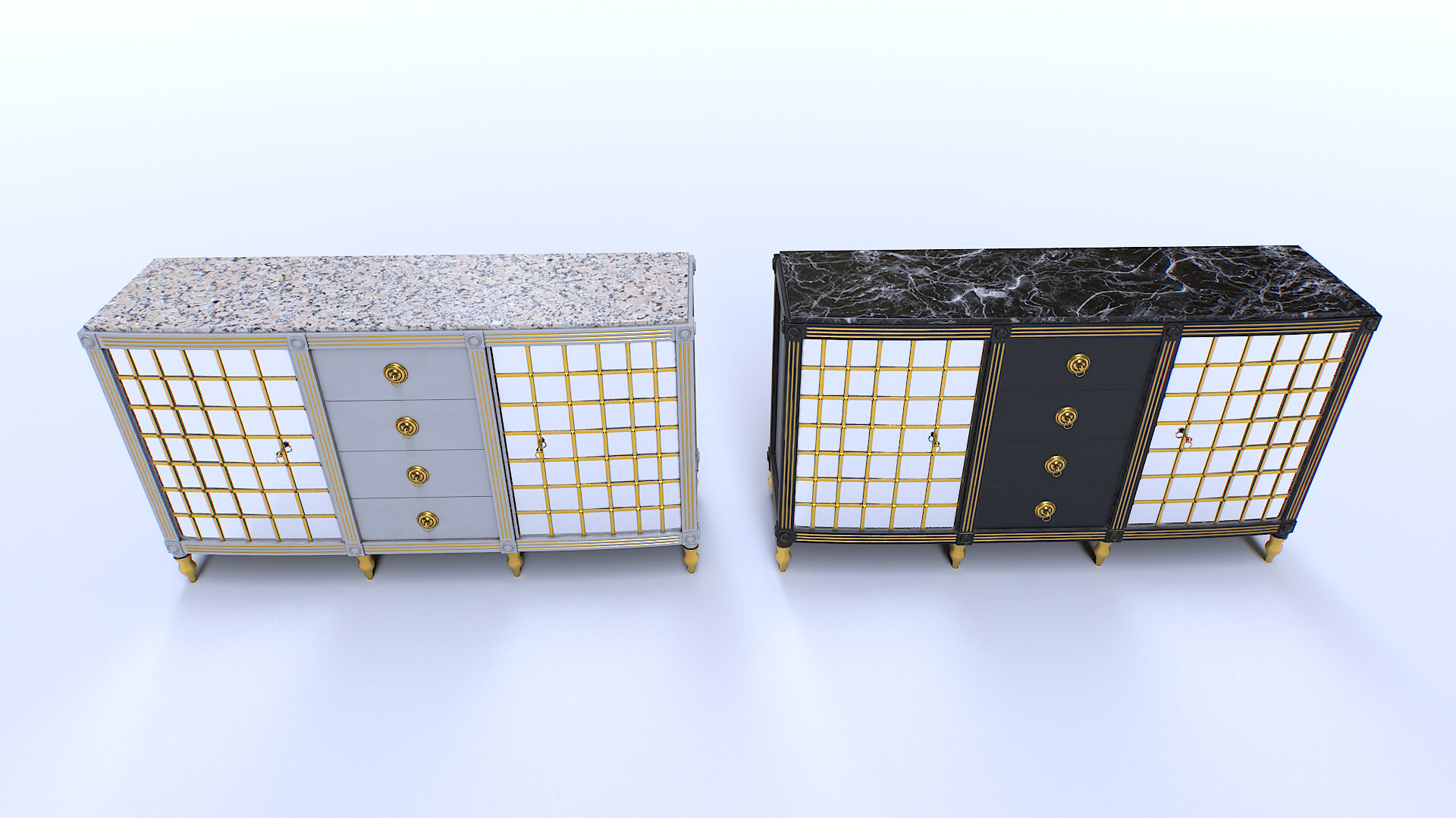 Classic Commode Pack - 3D Model by 32cm