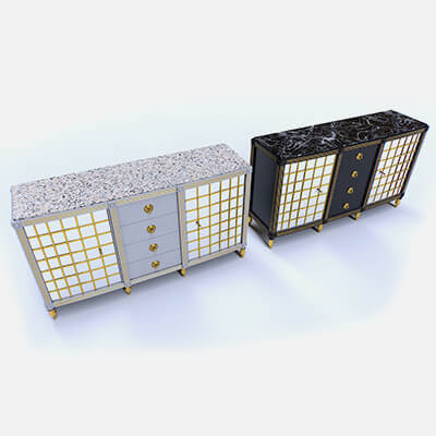 Classic Commode Pack - 3D Model by 32cm