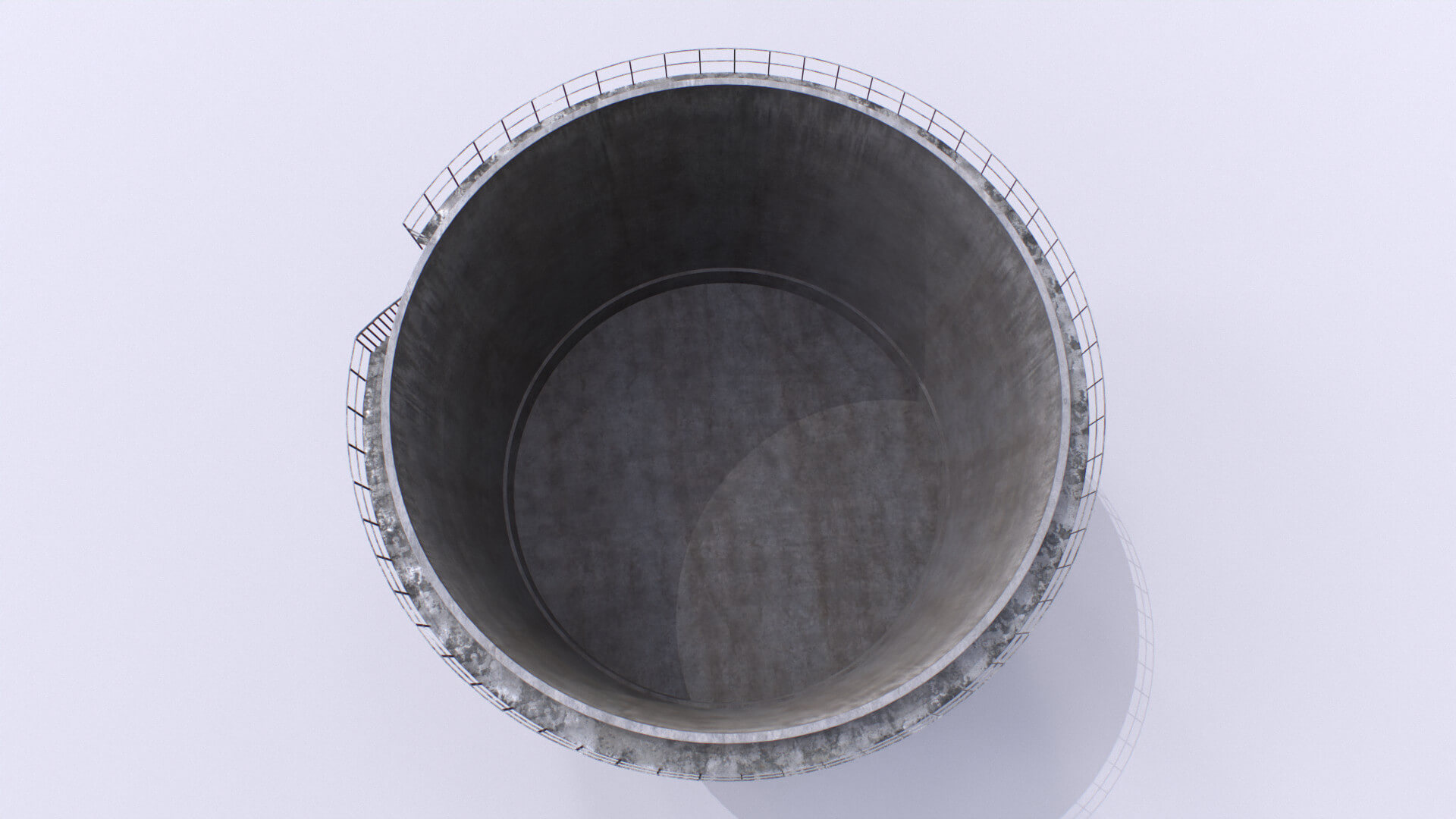 Concrete Water Tower 3 - 3D Model by 32cm