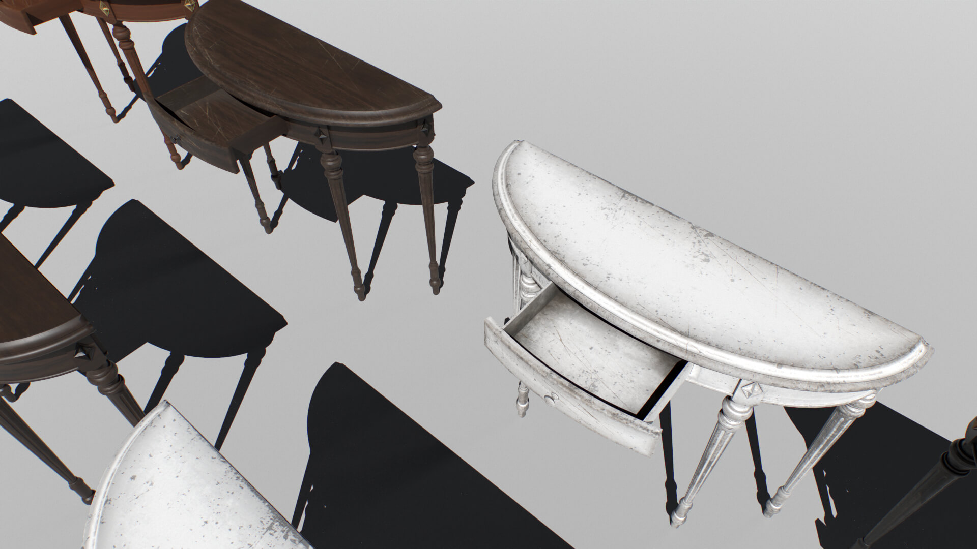 Console Table Set - 3D Model by 32cm