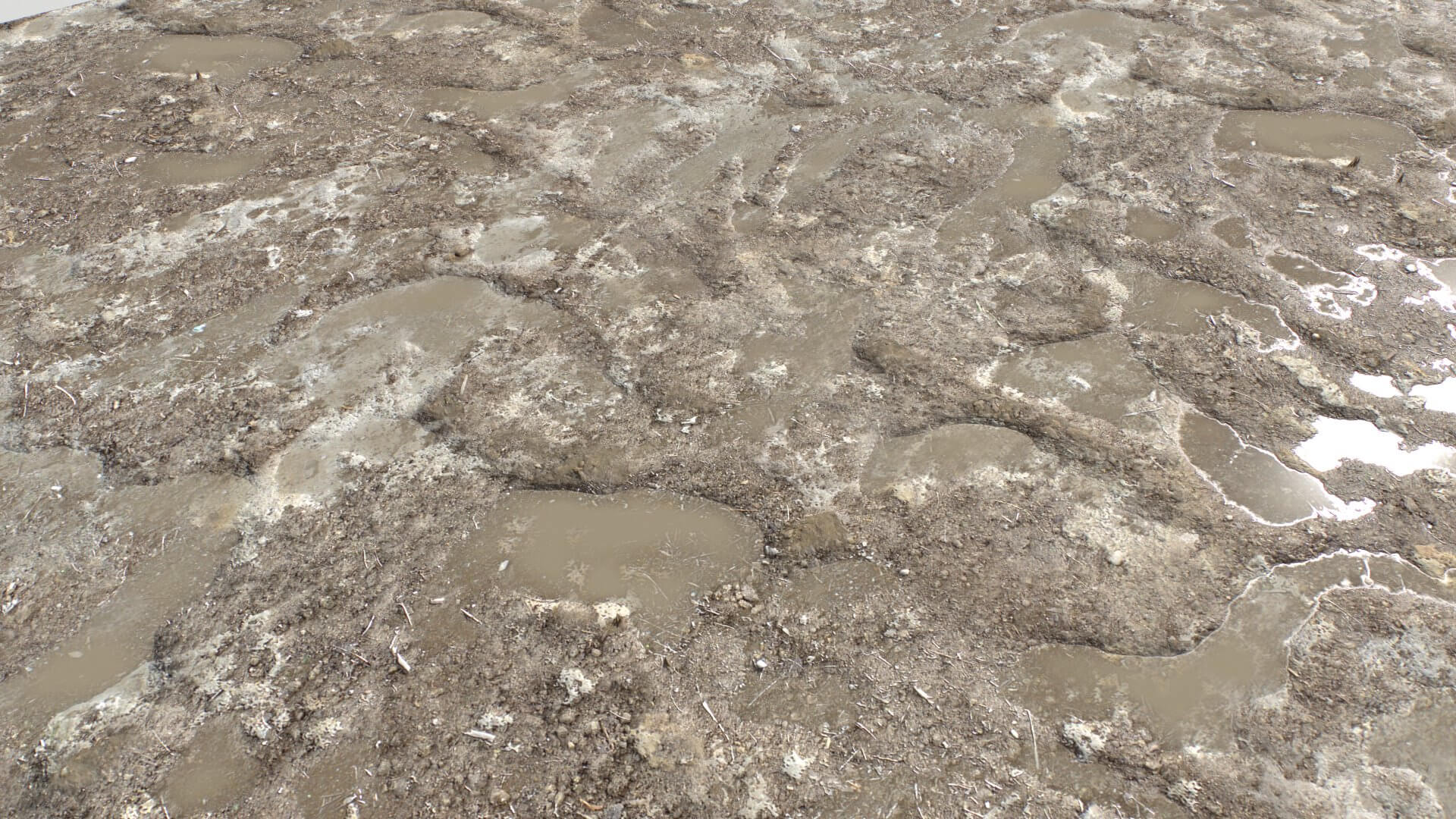 Dirt Terrain PBR Pack 16 - 3D Texture by 32cm