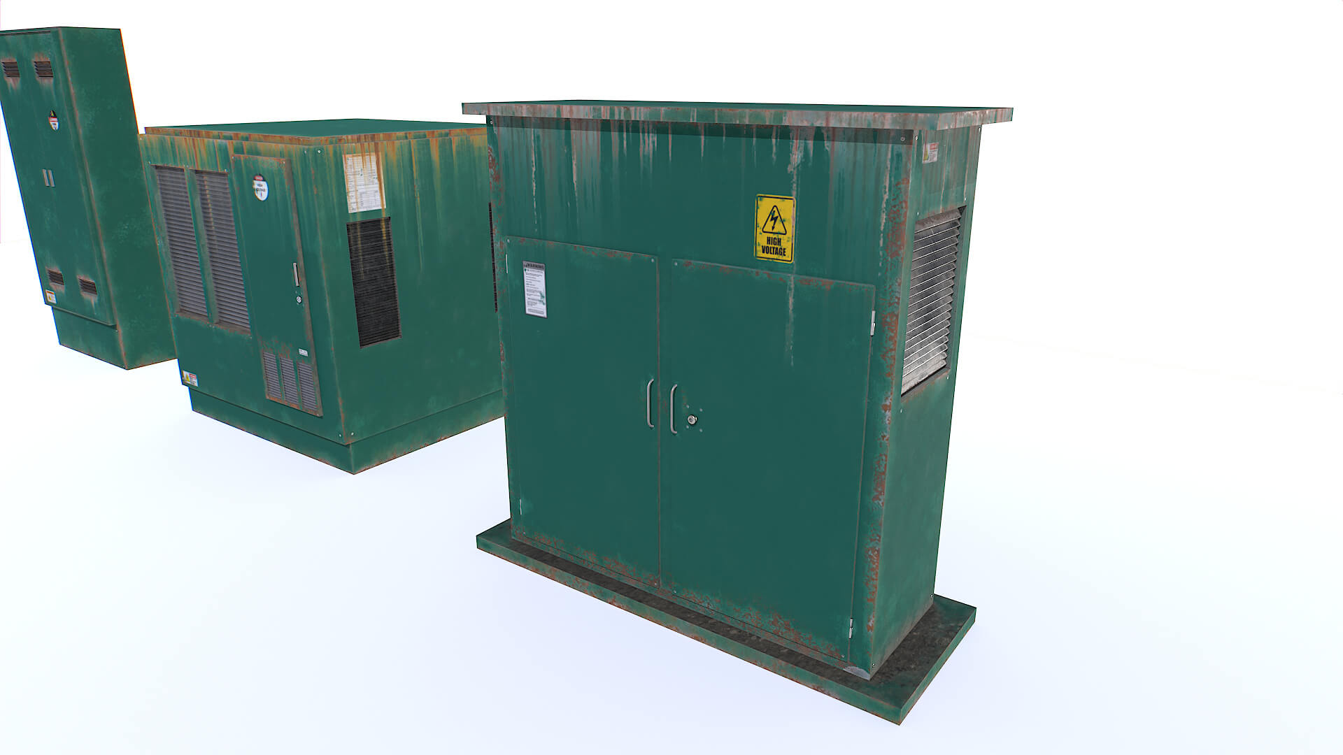 Electric Substation Transformer - 3D Model by 32cm
