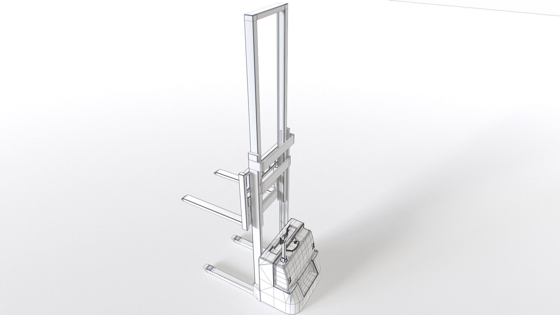 Industrial Forklift - 3D Model by 32cm