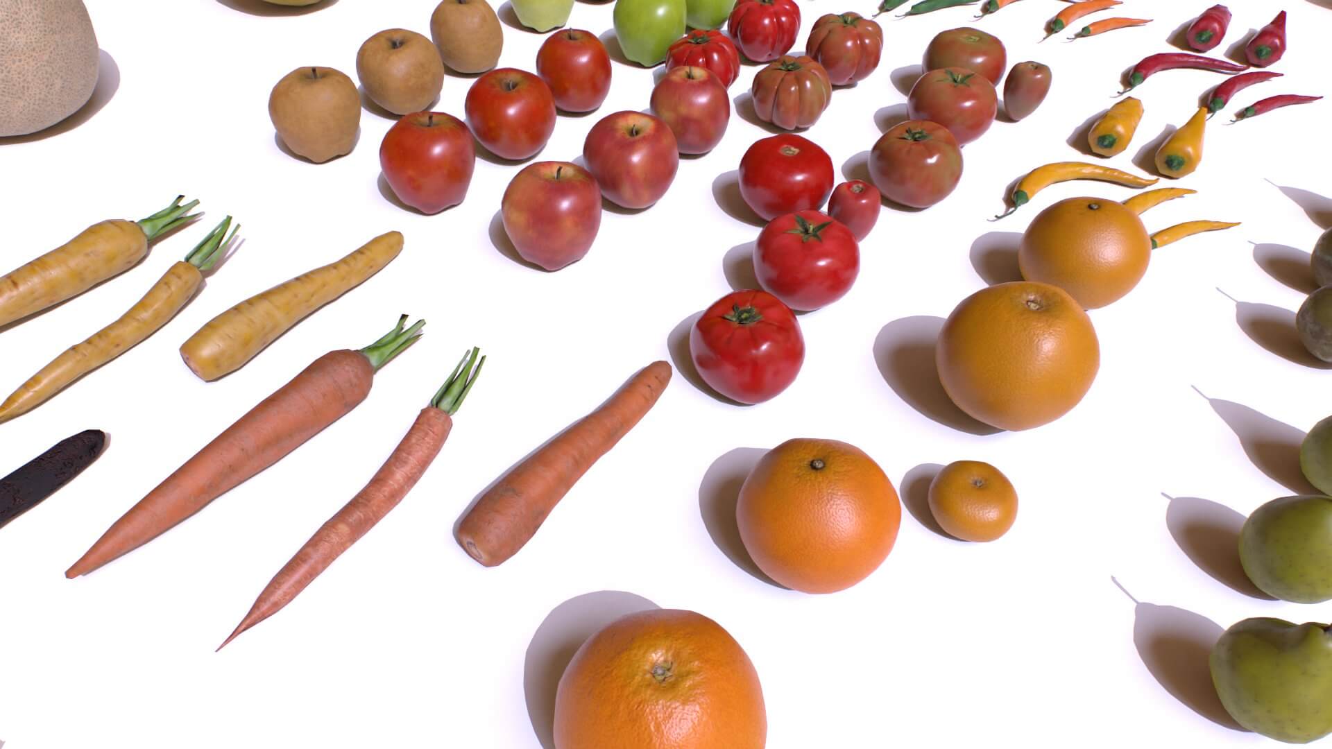 Fruits and Vegetables Pack - 3D Model by 32cm