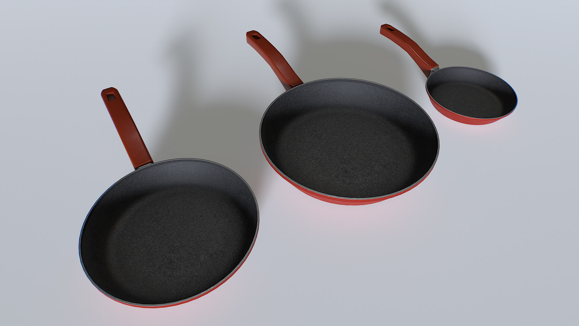 Frying Pans Set 1 - 3D Model by 32cm
