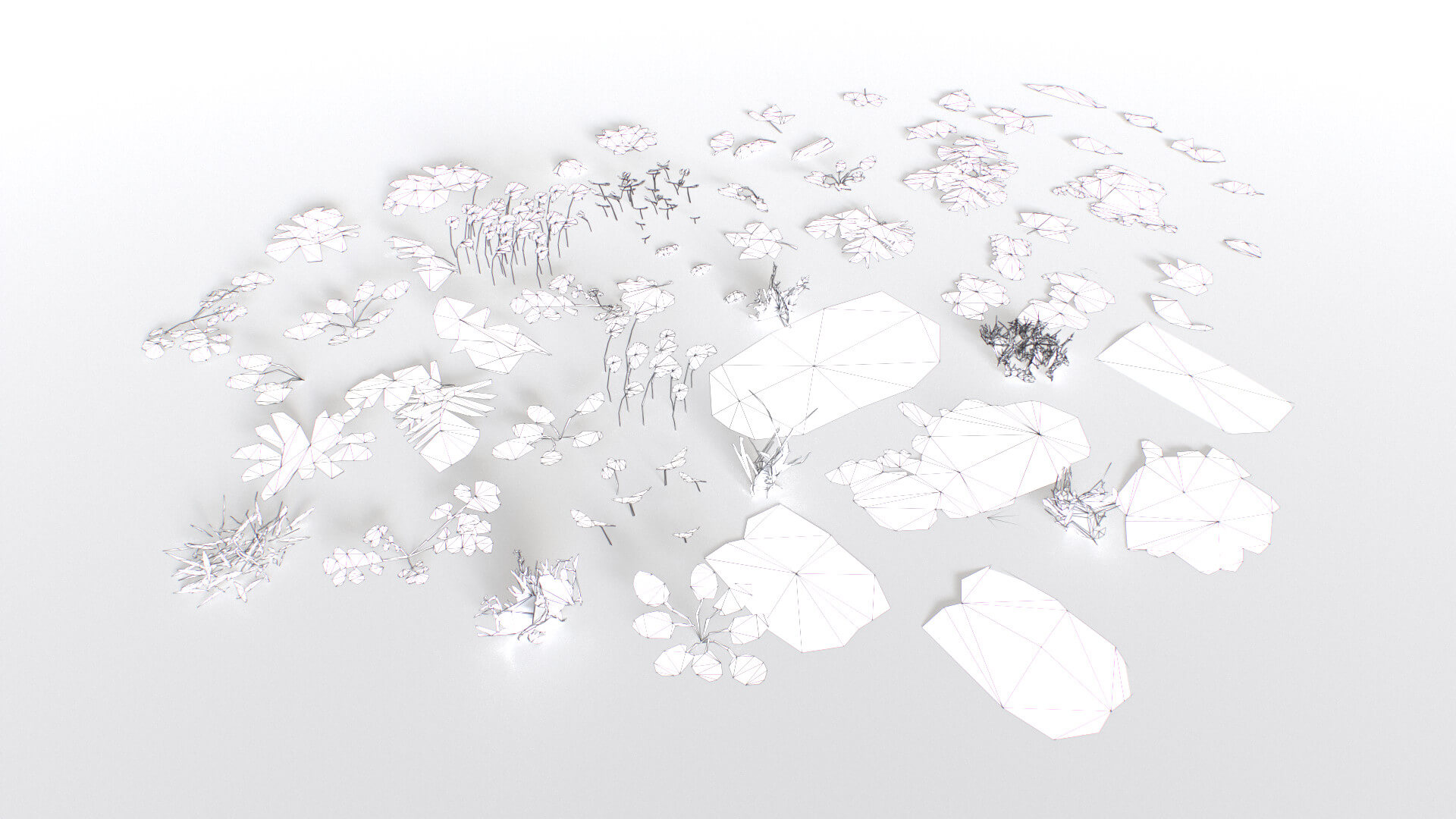 Ground Cover Foliage - 3D Model by 32cm