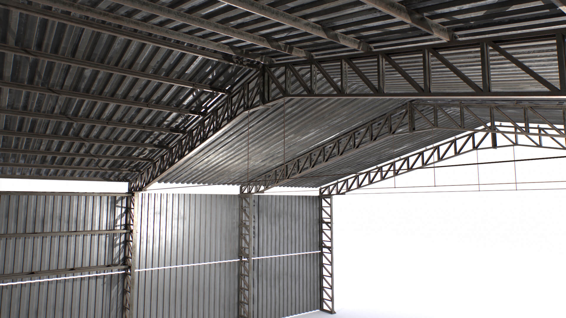 Modular Hangar - 3D Model by 32cm