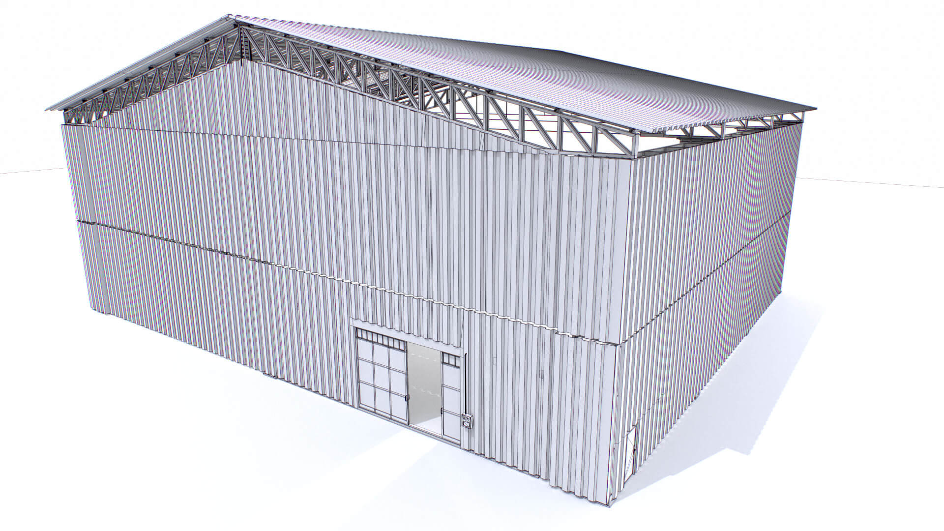 Modular Hangar - 3D Model by 32cm