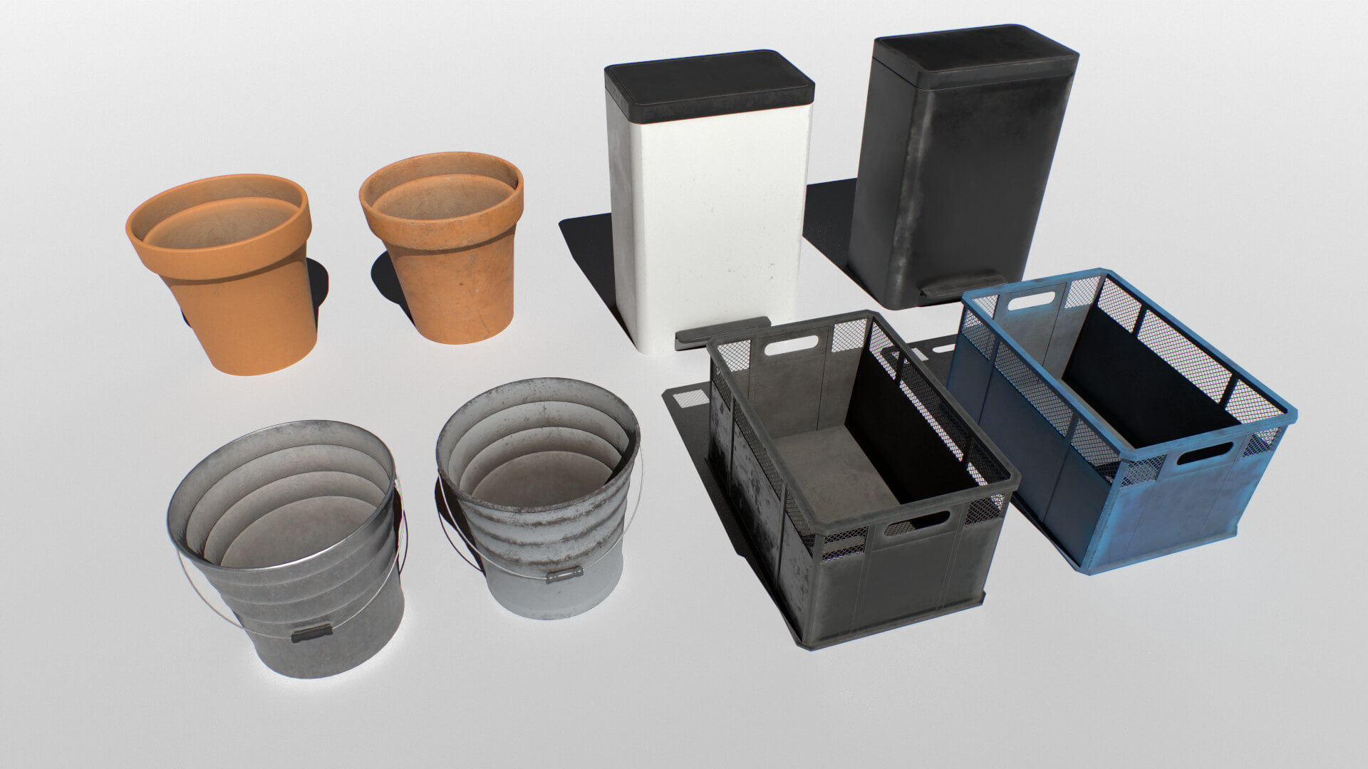 Household Containers - 3D Model by 32cm
