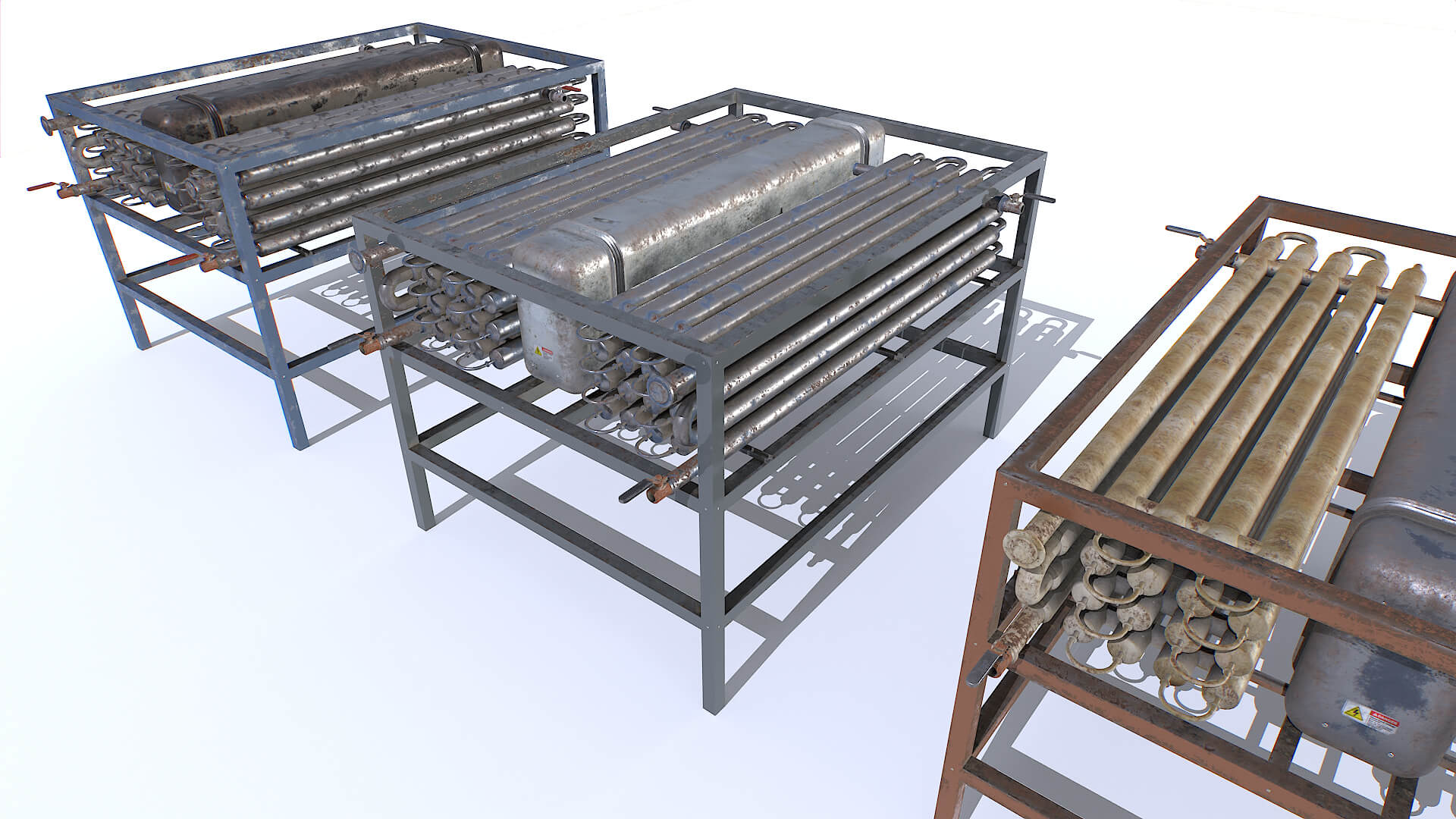 Industrial Machine Set - 3D Model by 32cm