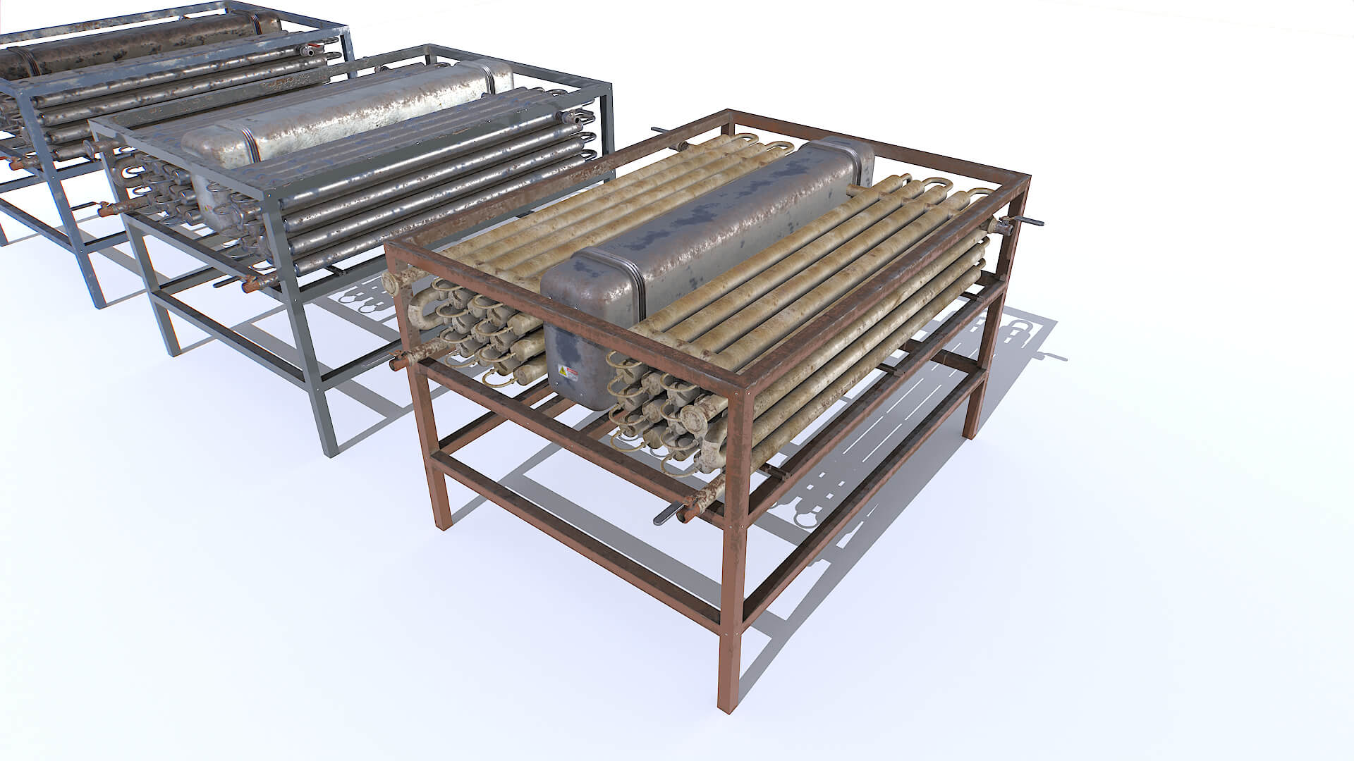 Industrial Machine Set - 3D Model by 32cm