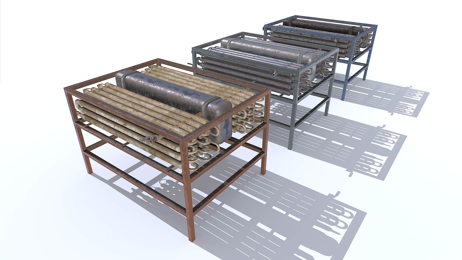 Industrial Machine Set - 3D Model by 32cm