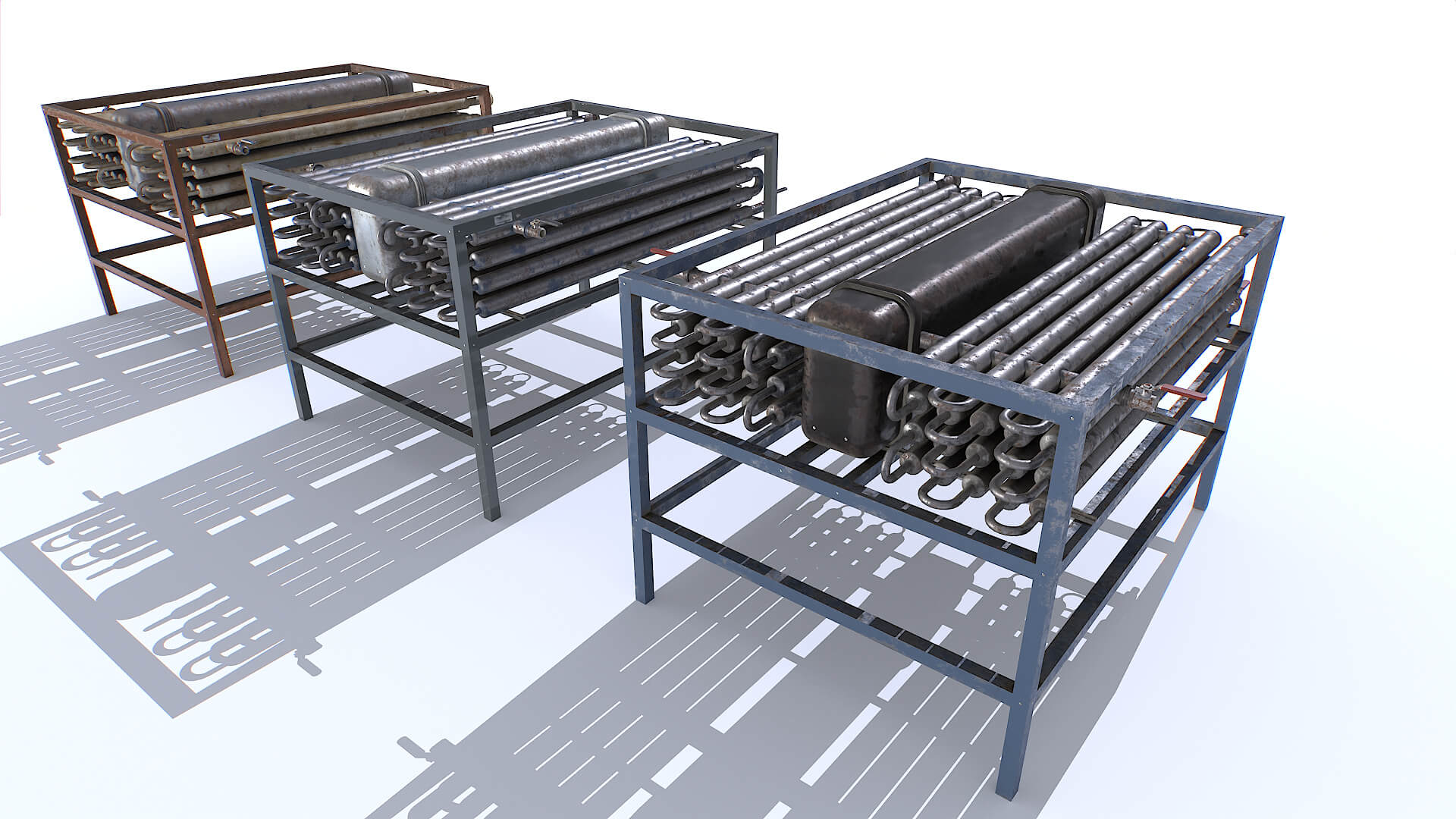 Industrial Machine Set - 3D Model by 32cm