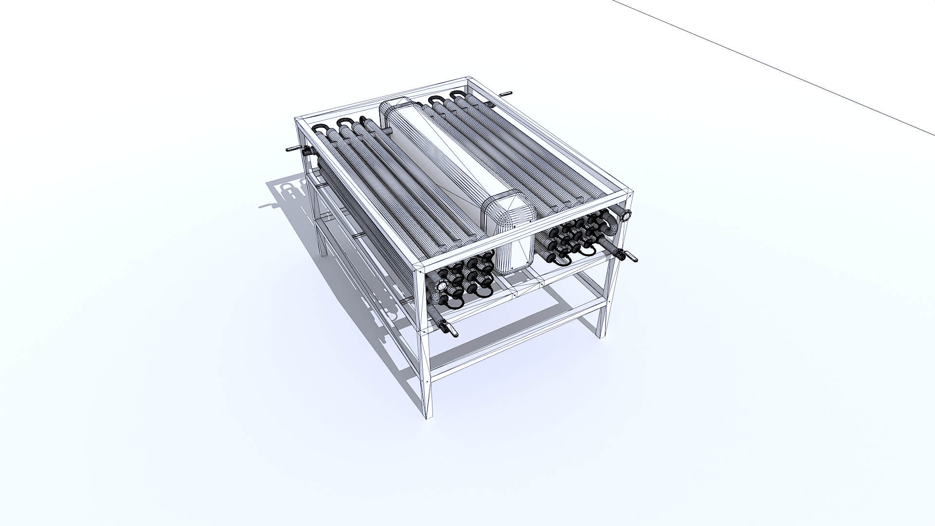 Industrial Machine Set - 3D Model by 32cm