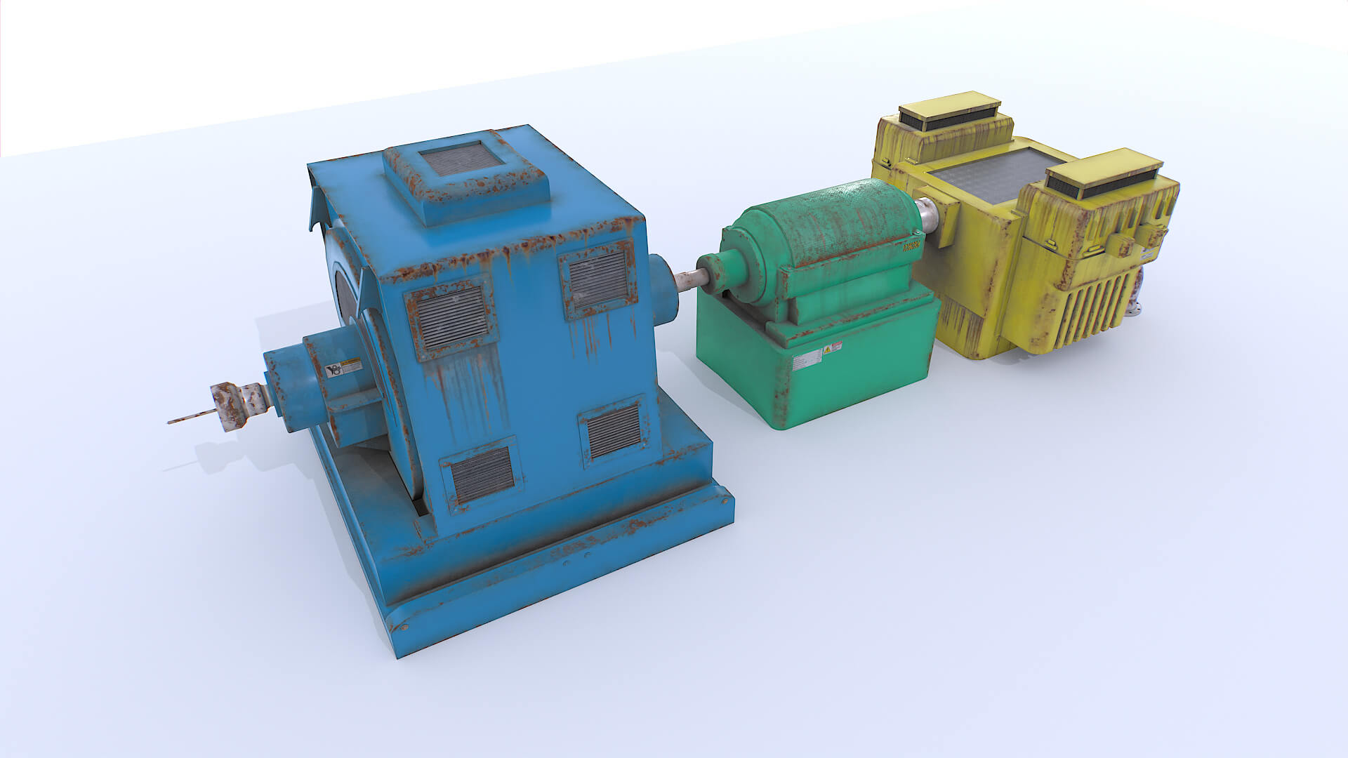 Industrial Machines - 3D Model by 32cm
