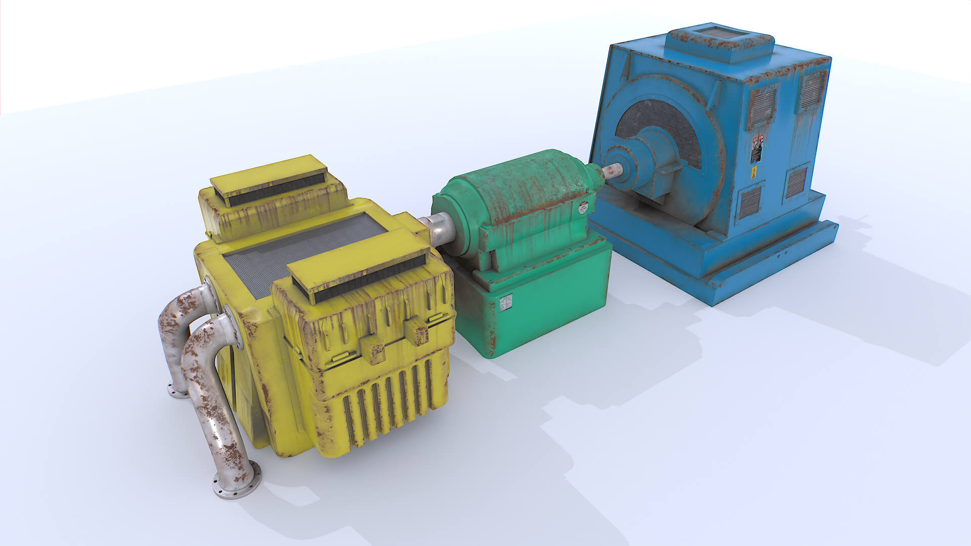 Industrial Machines - 3D Model by 32cm