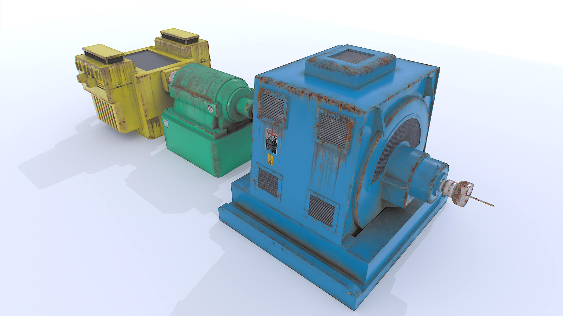Industrial Machines - 3D Model by 32cm