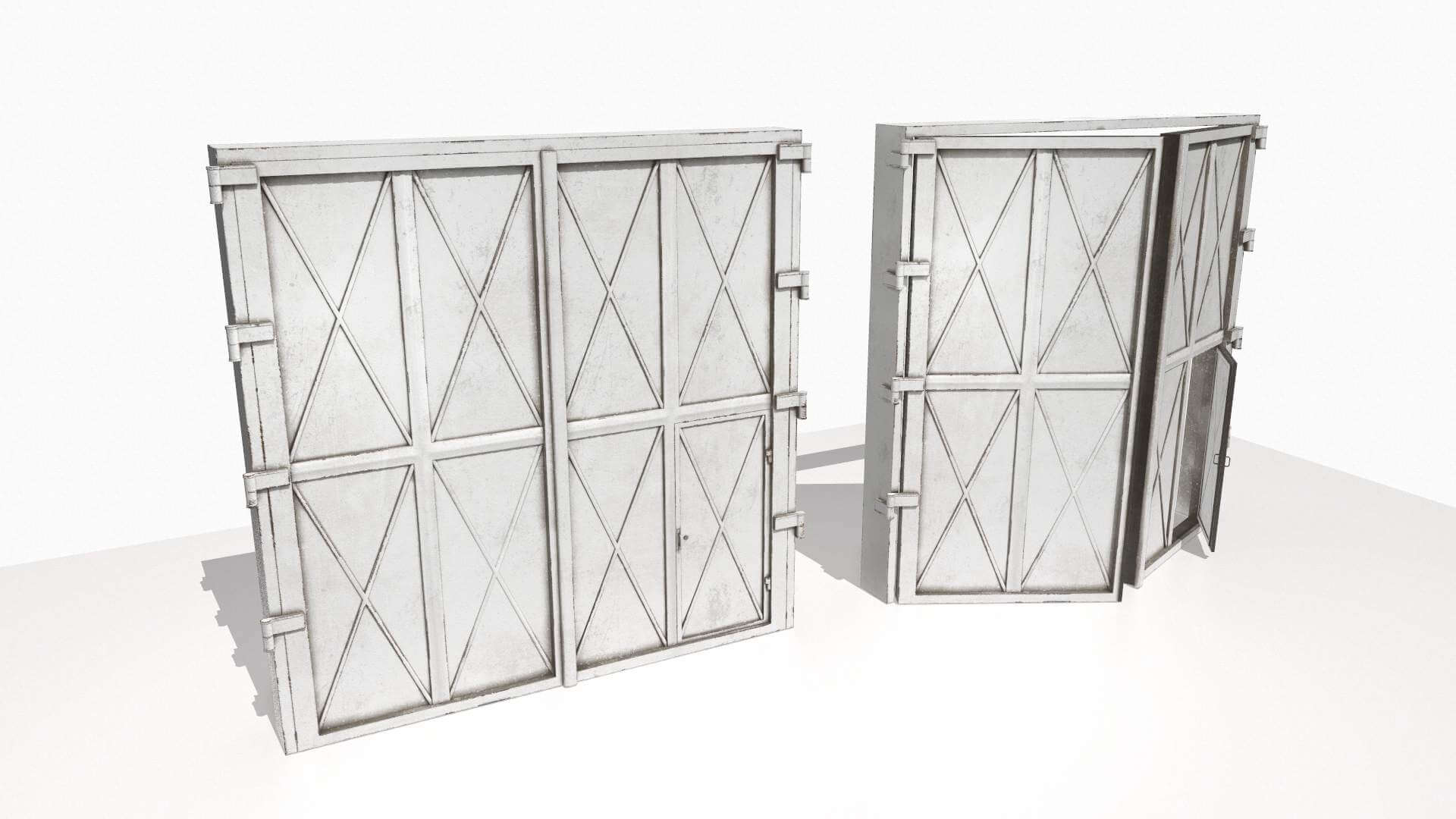 Industrial Metal Gate 1 - 3D Model by 32cm