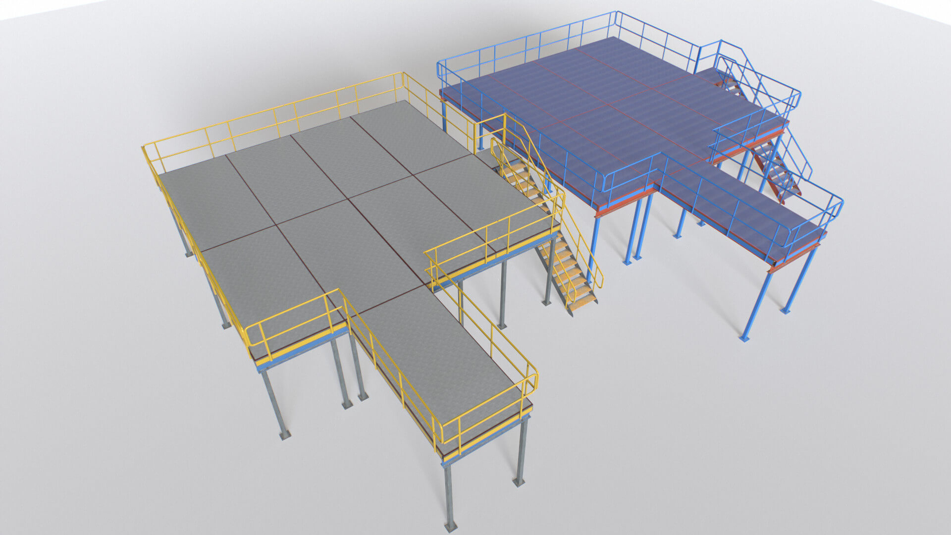 Industrial Platform Modular - 3D Model by 32cm