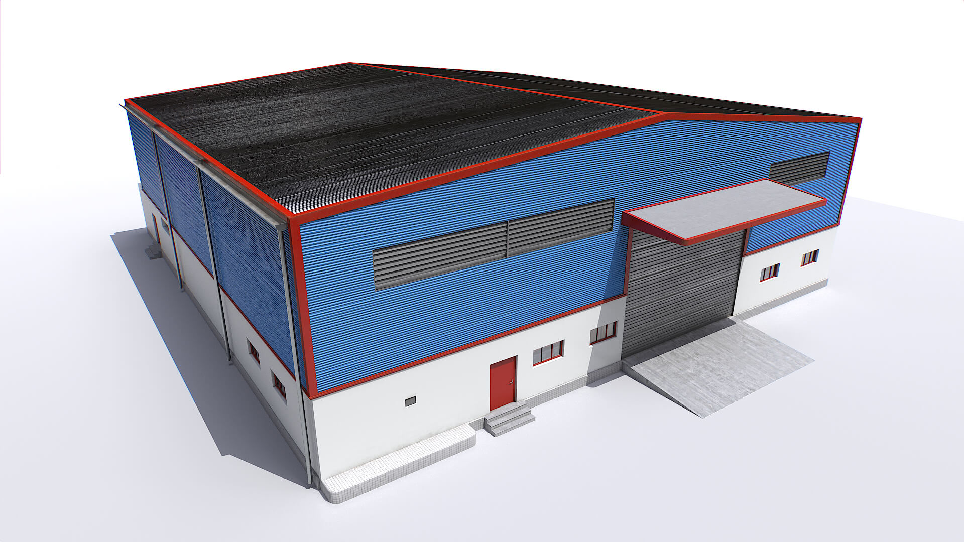 Modular Industrial Storage - 3D Model by 32cm