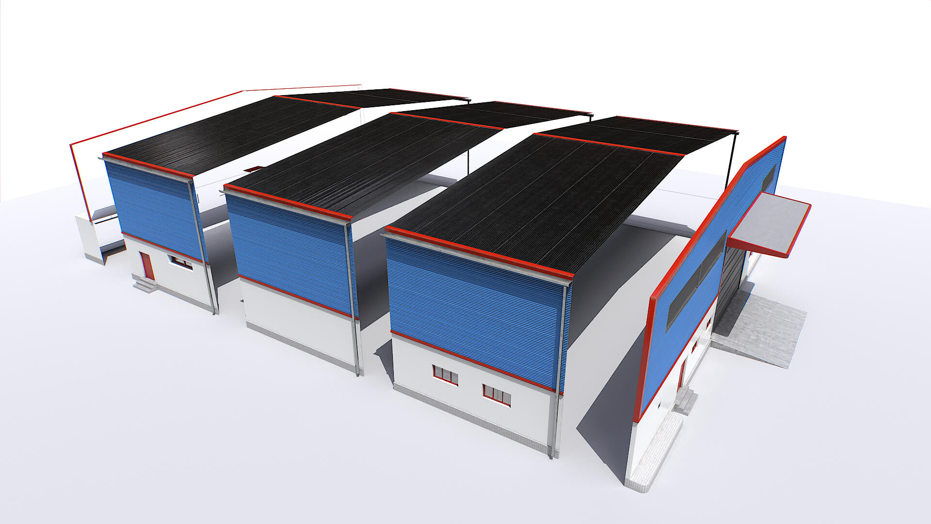 Modular Industrial Storage - 3D Model by 32cm