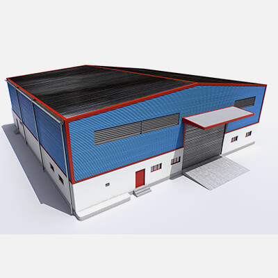 Modular Industrial Storage - 3D Model by 32cm