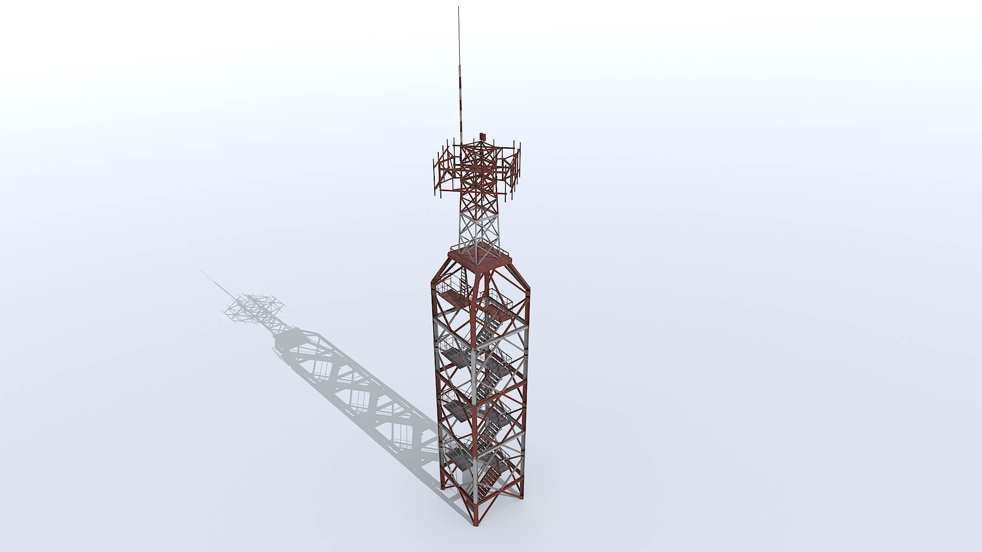 Modular Radar Tower 2 - 3D Model by 32cm