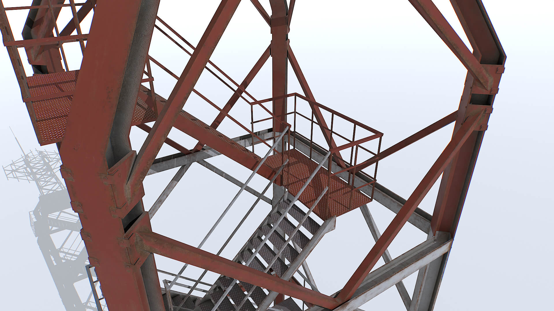 Modular Radar Tower 2 - 3D Model by 32cm
