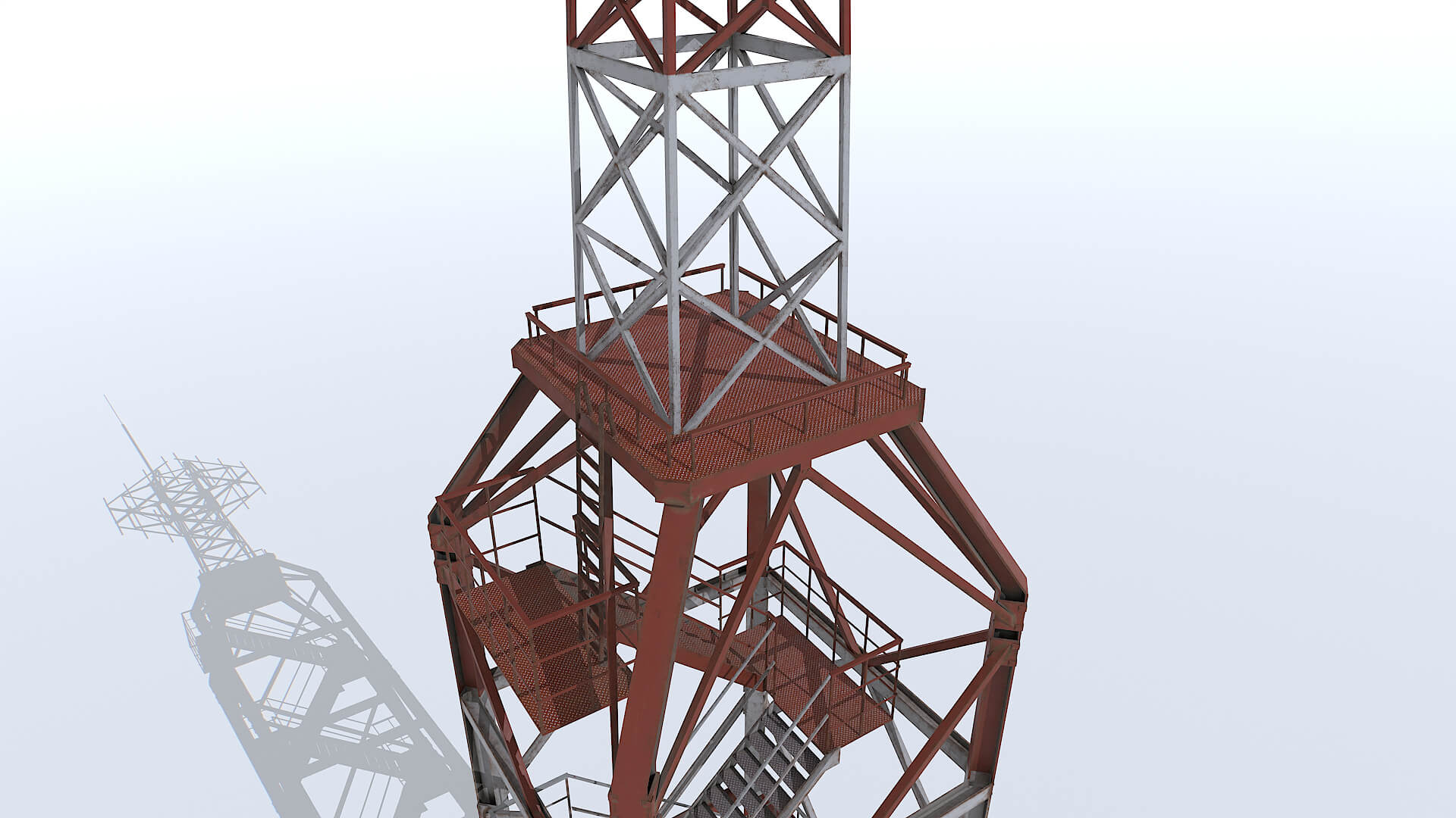 Modular Radar Tower 2 - 3D Model by 32cm